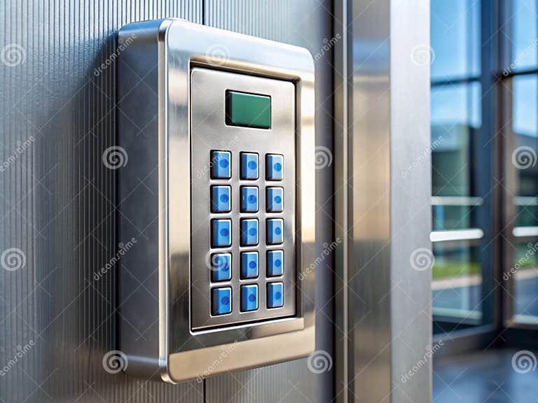 Secure Access Keypad Installed at the Entrance of a High-security ...