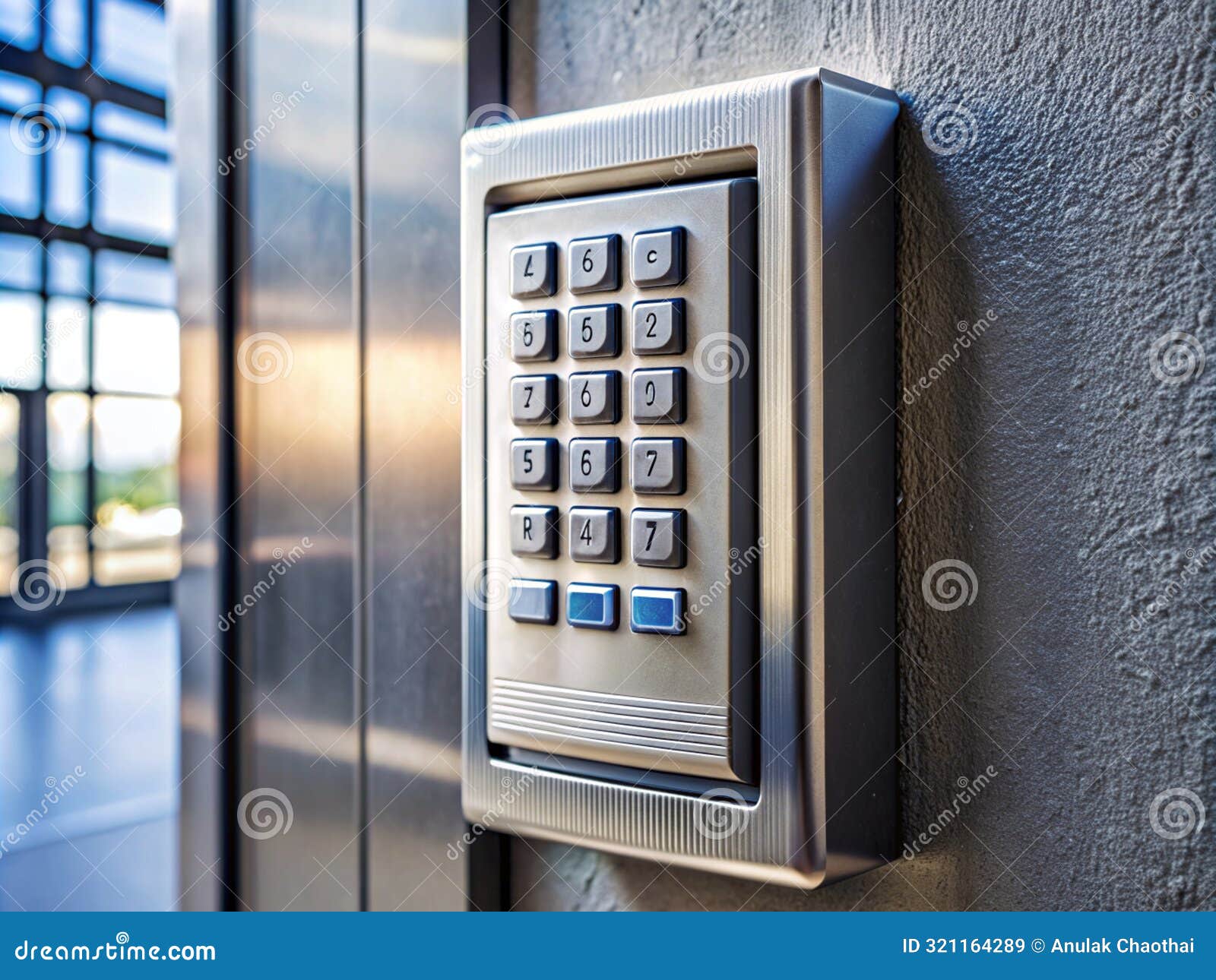 Secure Access Keypad Installed at the Entrance of a High-security ...
