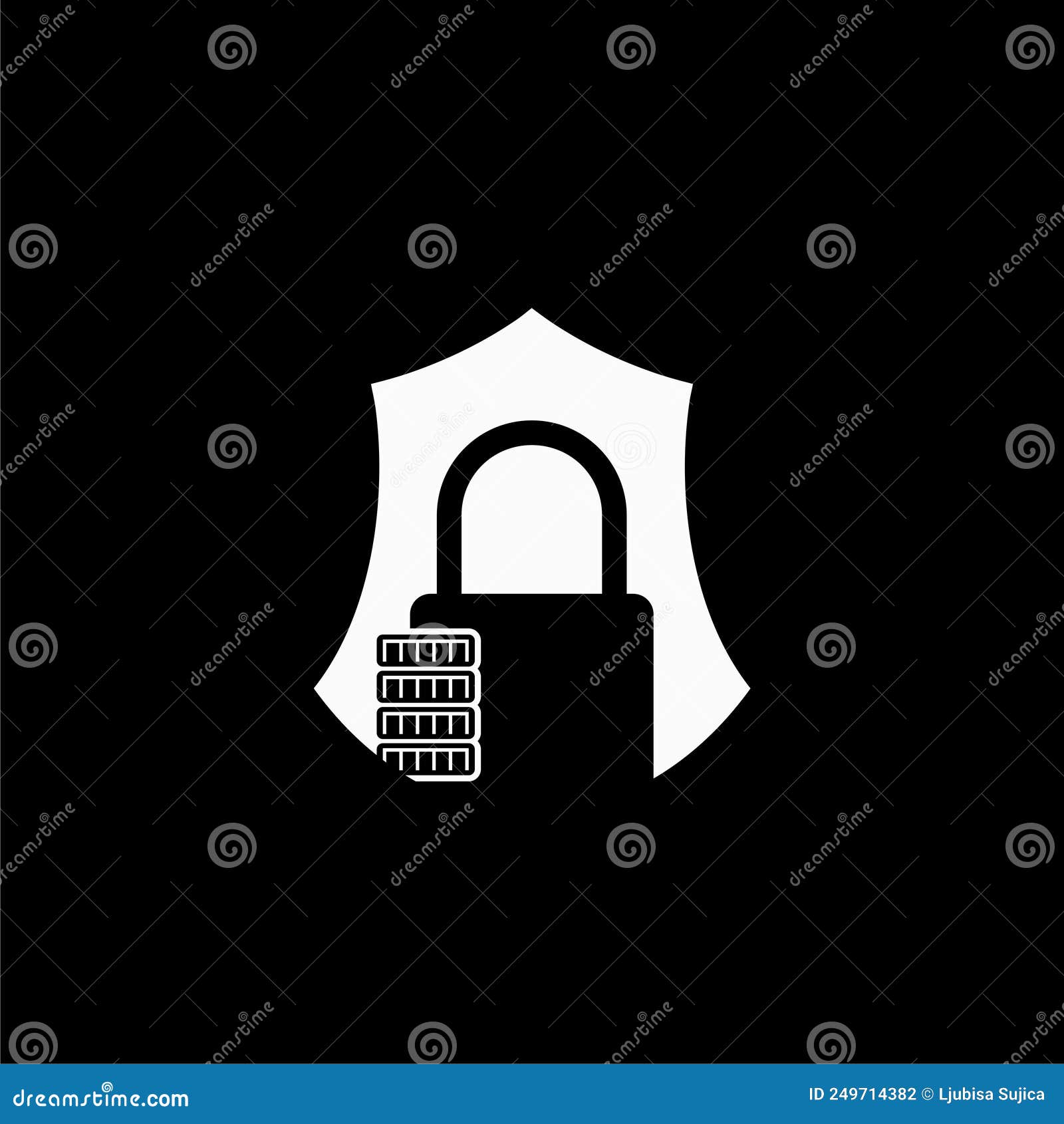 Secure Access Logo Isolated on Dark Background Stock Vector ...