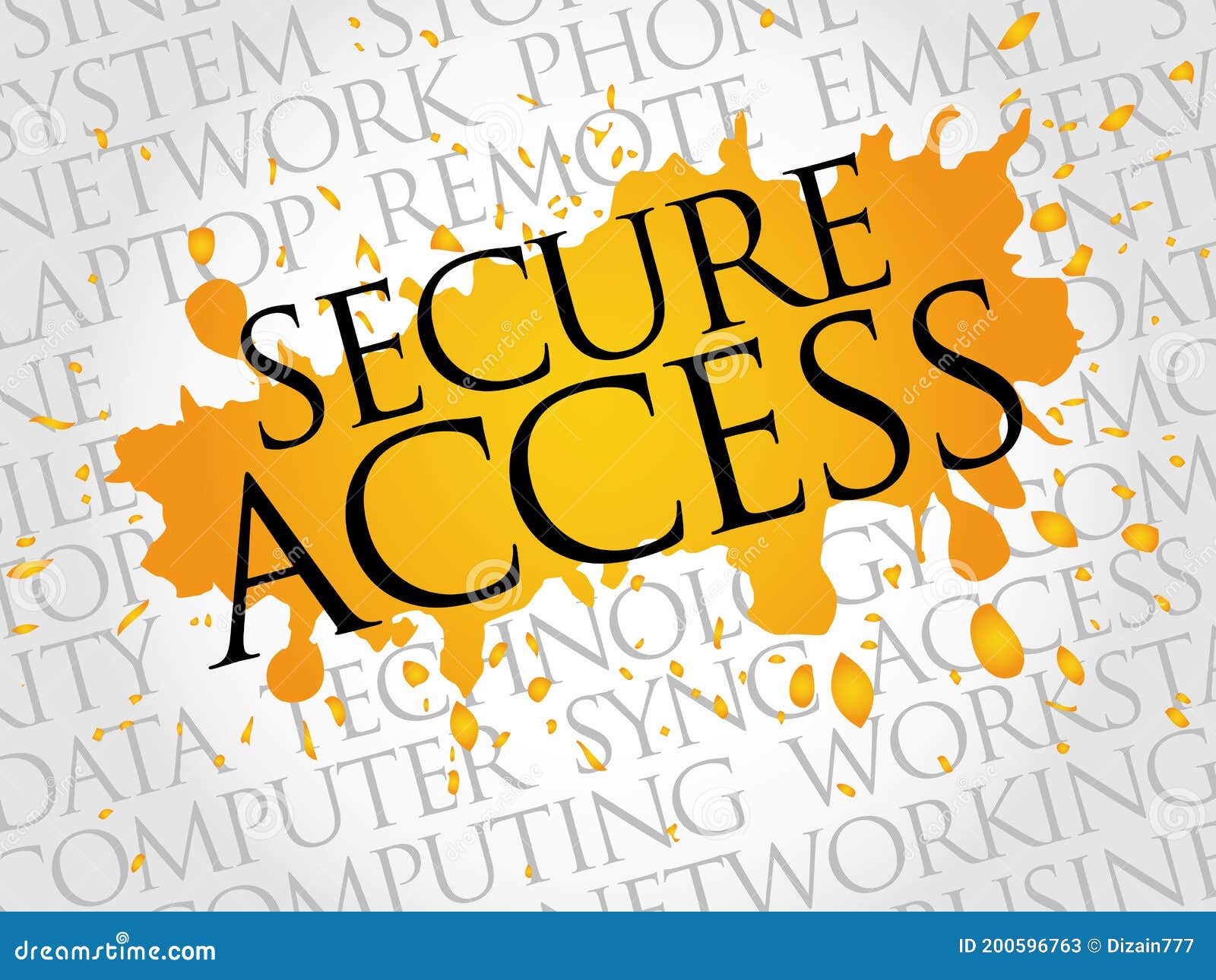 Secure Access word cloud stock illustration. Illustration of security ...