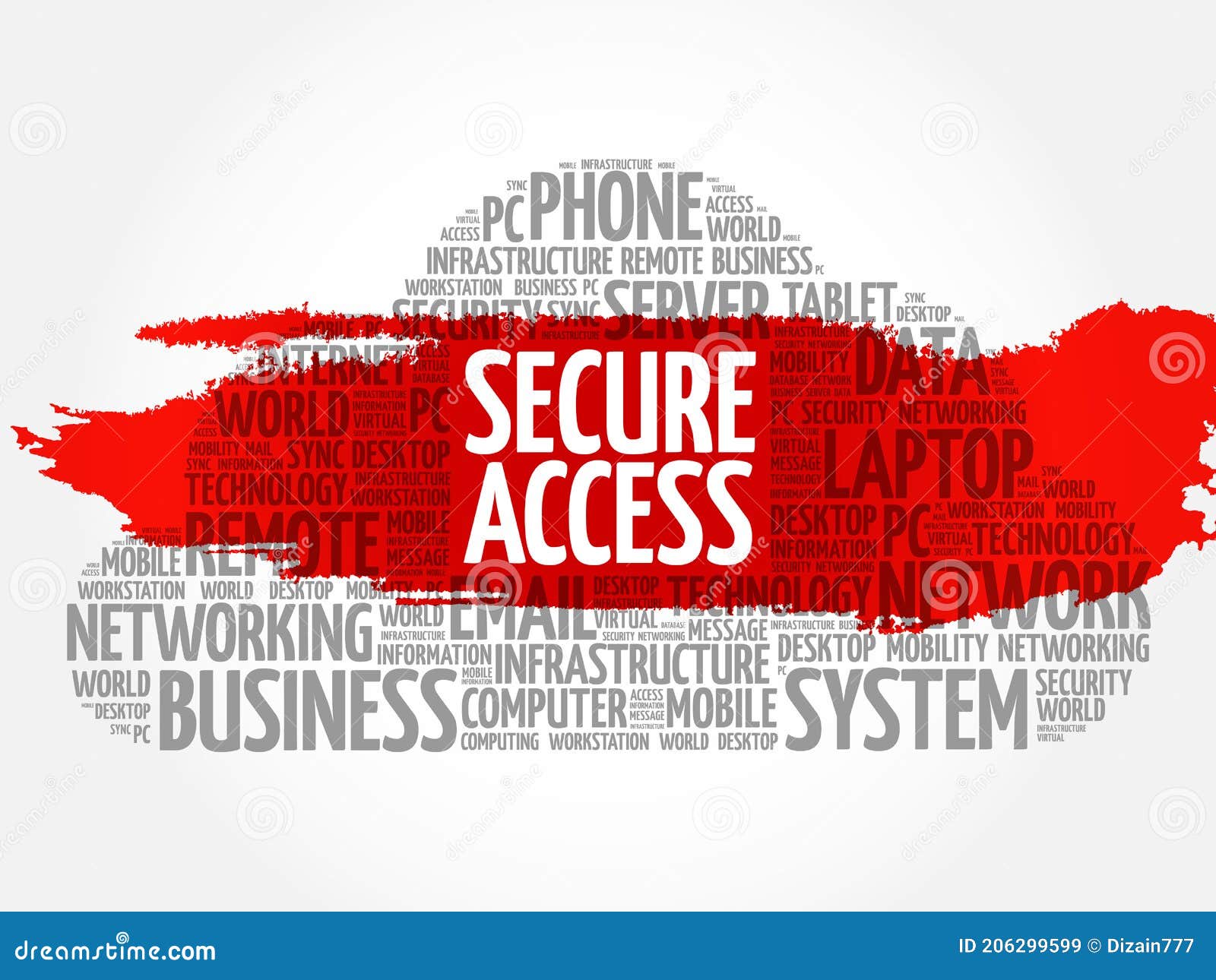 Secure Access word cloud stock illustration. Illustration of ...
