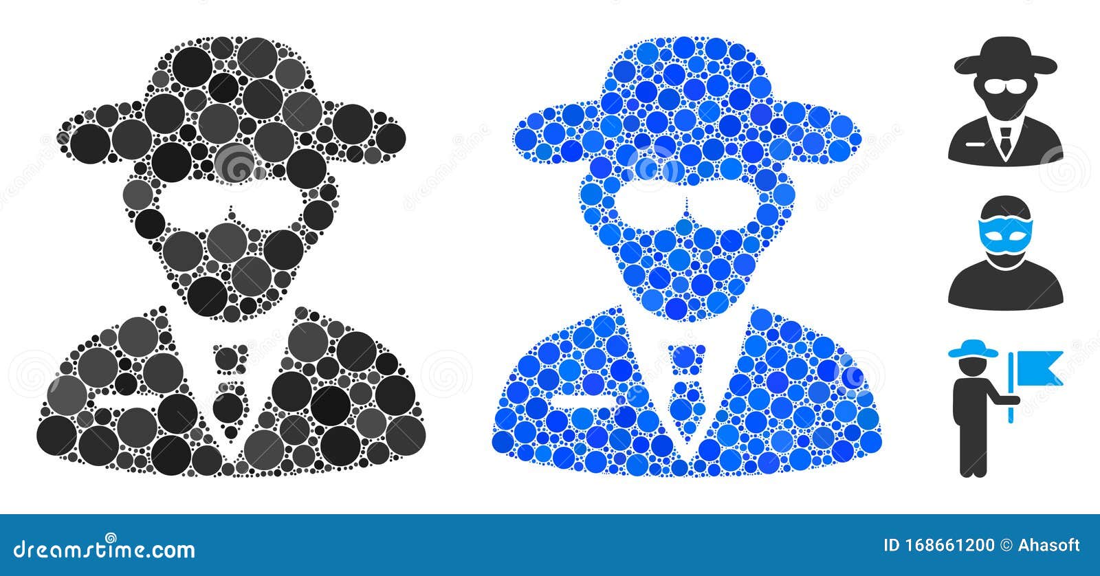 Secure Agent Composition Icon of Circle Dots Stock Vector ...