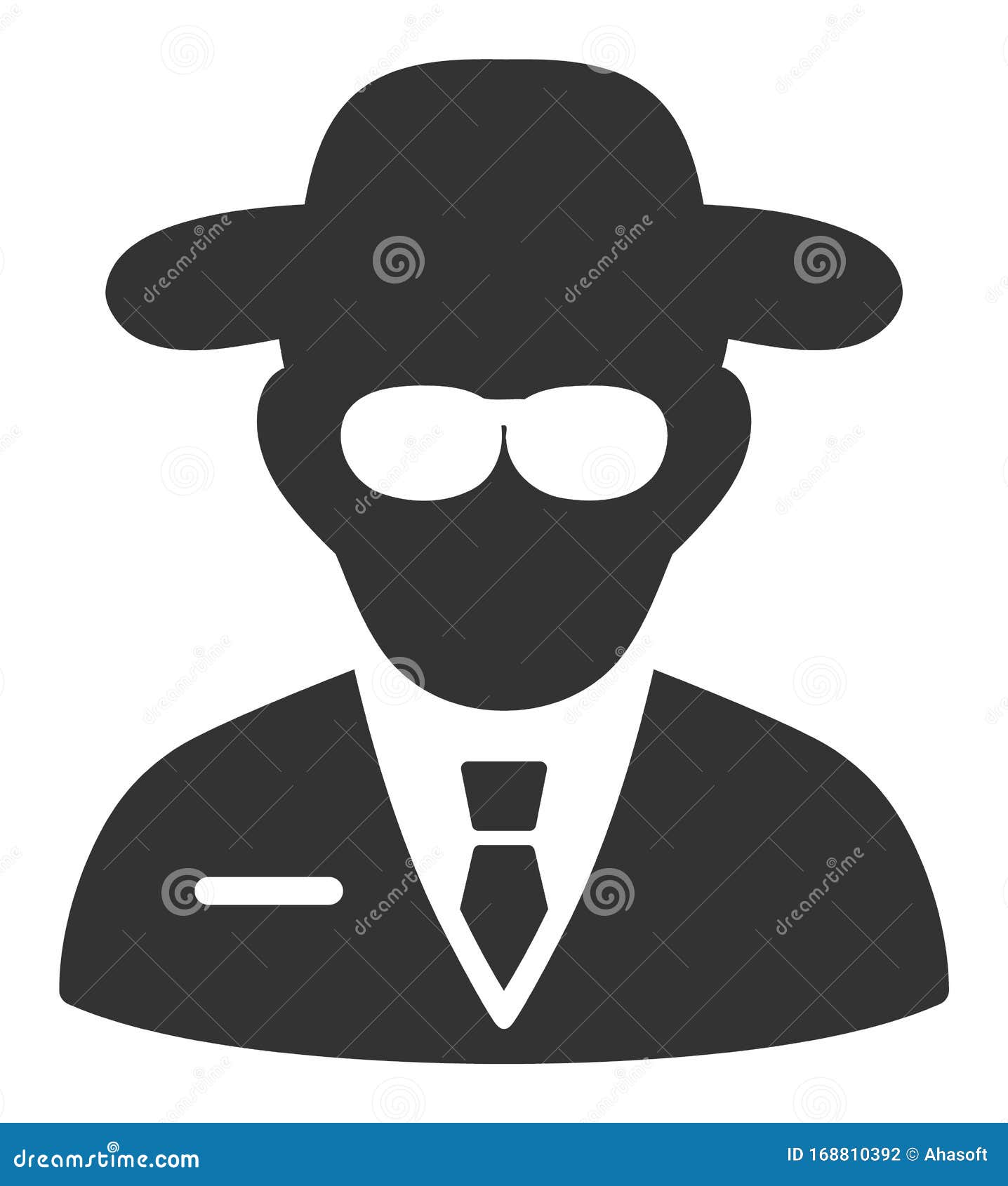 Flat Raster Secure Agent Icon Stock Illustration - Illustration of ...