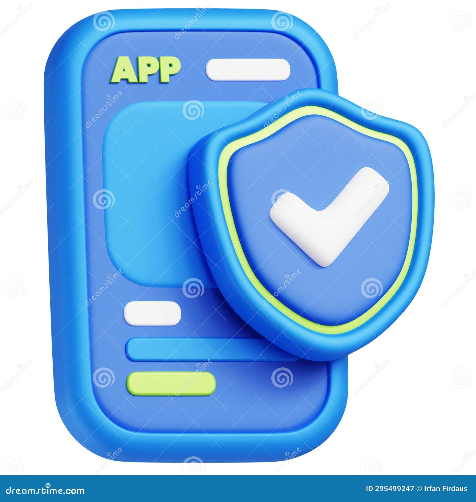 Secure app 3D icon stock illustration. Illustration of shield - 295499247