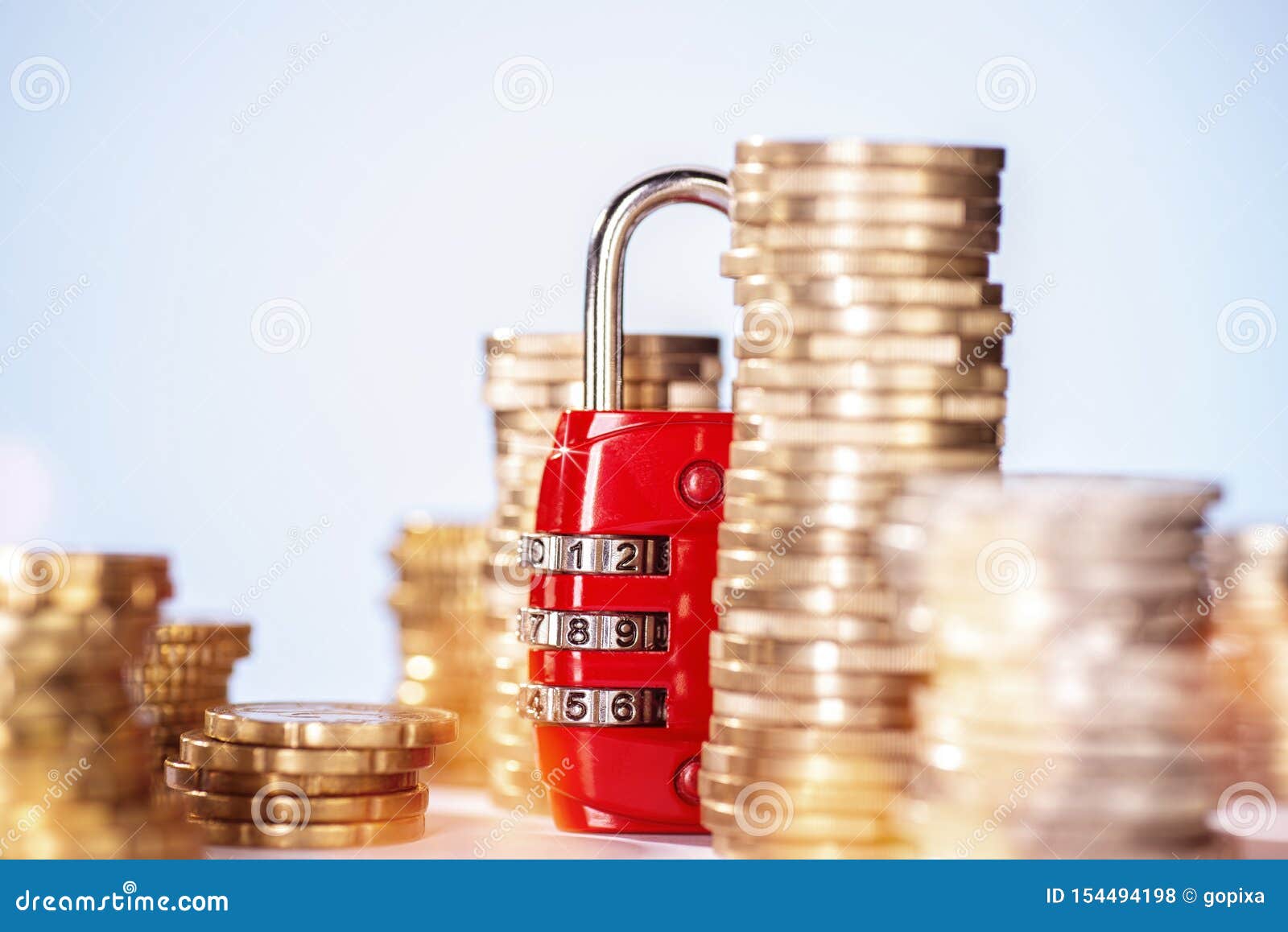 Combination Lock for a Secure Banking Stock Photo - Image of ...