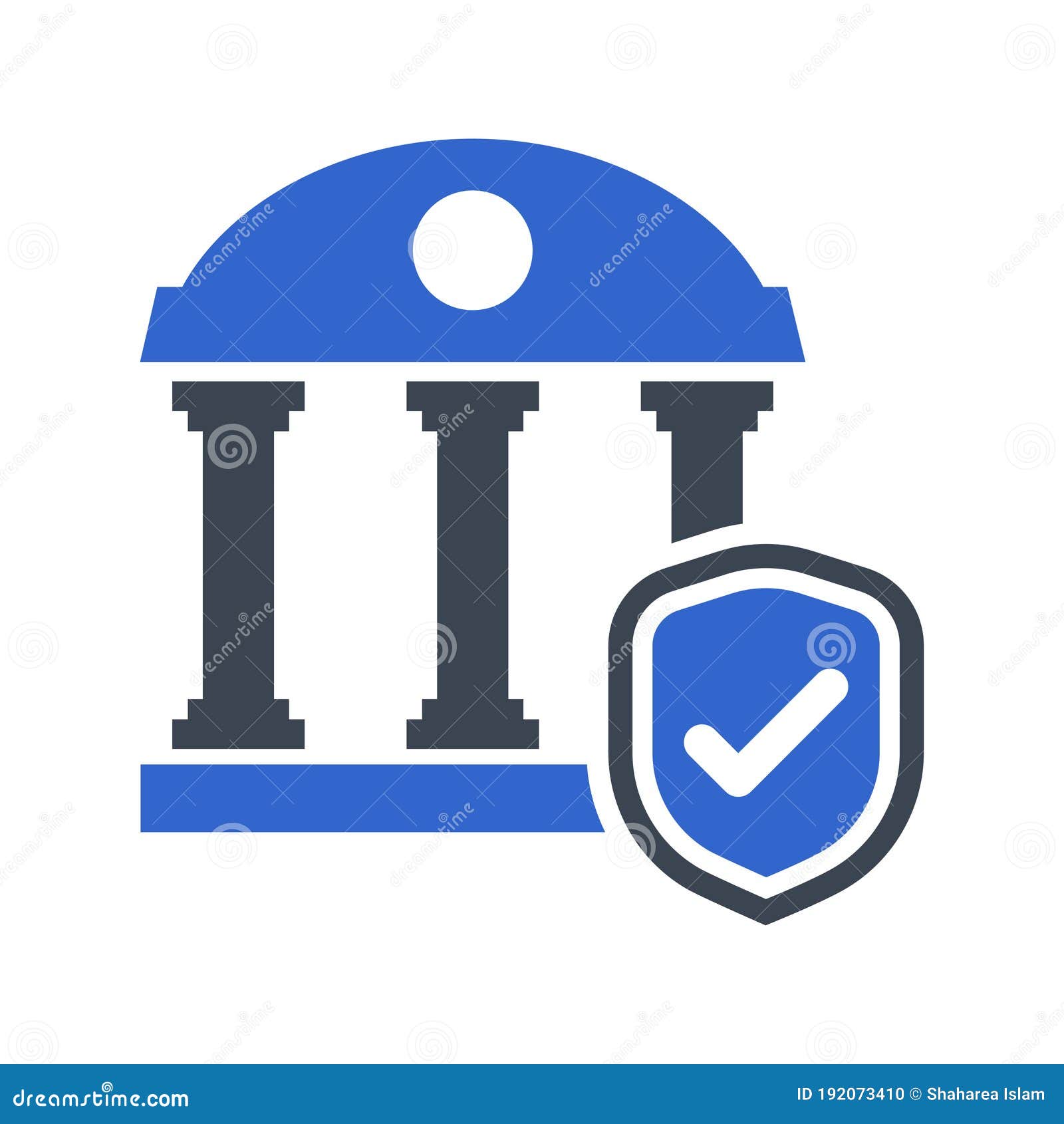 Secure Banking Icon stock vector. Illustration of meticulously - 192073410