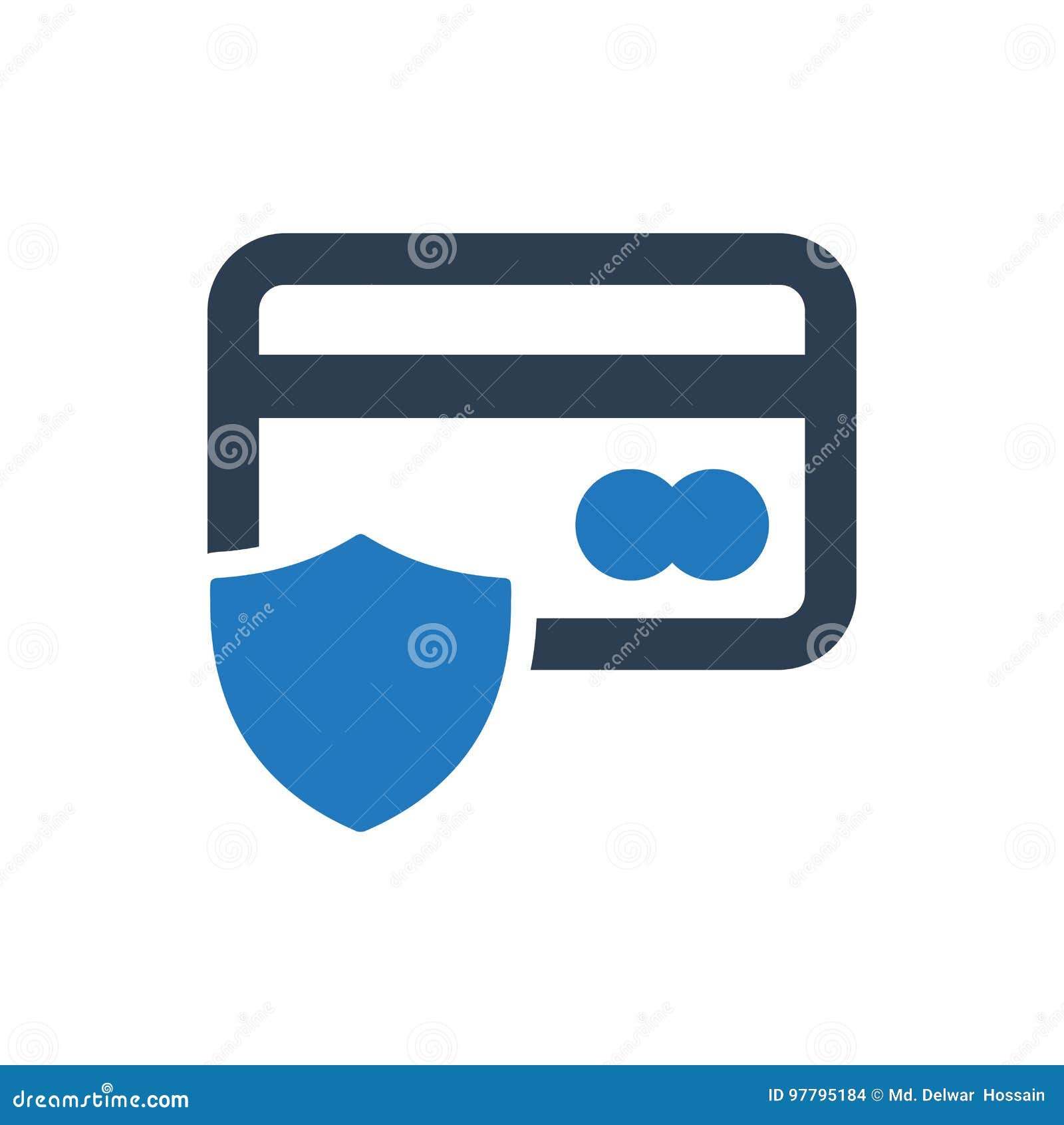 Secure Banking Icon stock vector. Illustration of logo - 97795184
