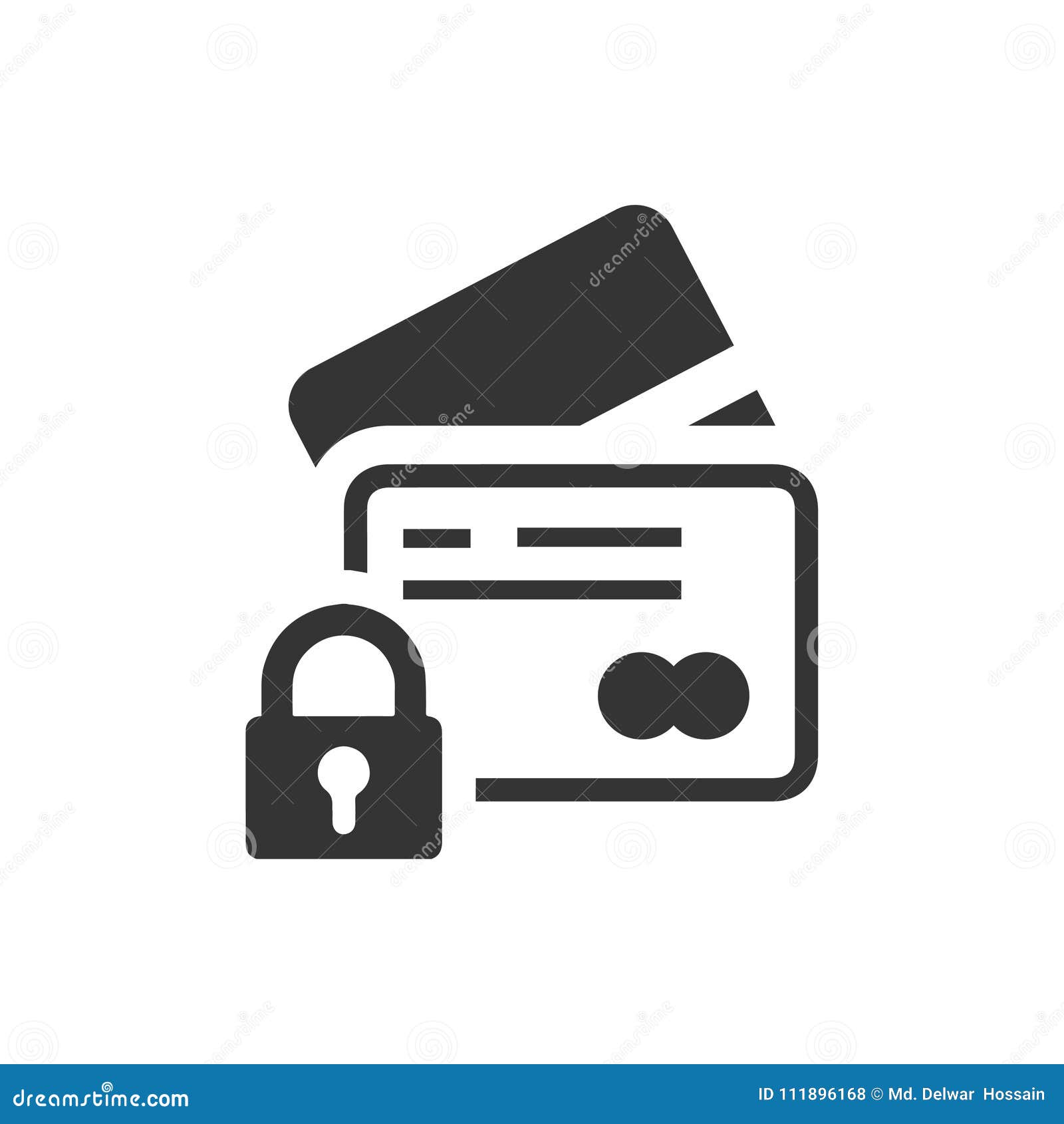 Secure banking icon stock vector. Illustration of shield - 111896168