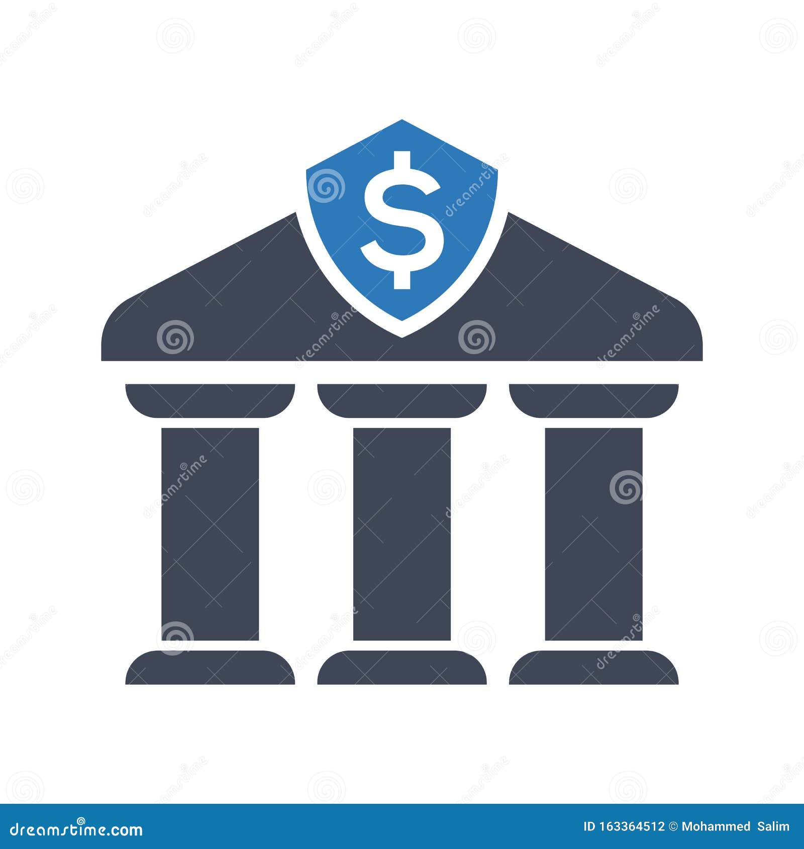Secure Banking Icon. Vector Graphics Stock Vector - Illustration of ...