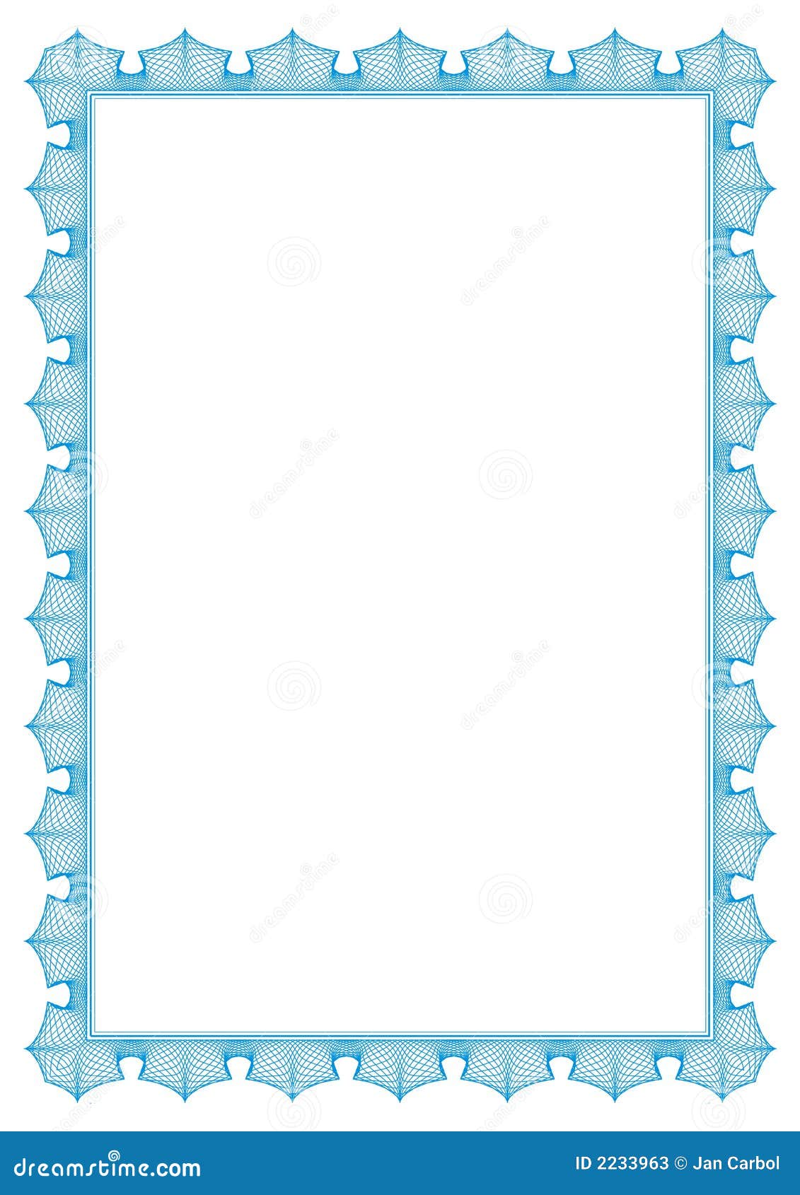 Secure blue border 1inA4 stock vector. Illustration of blue - 2233963