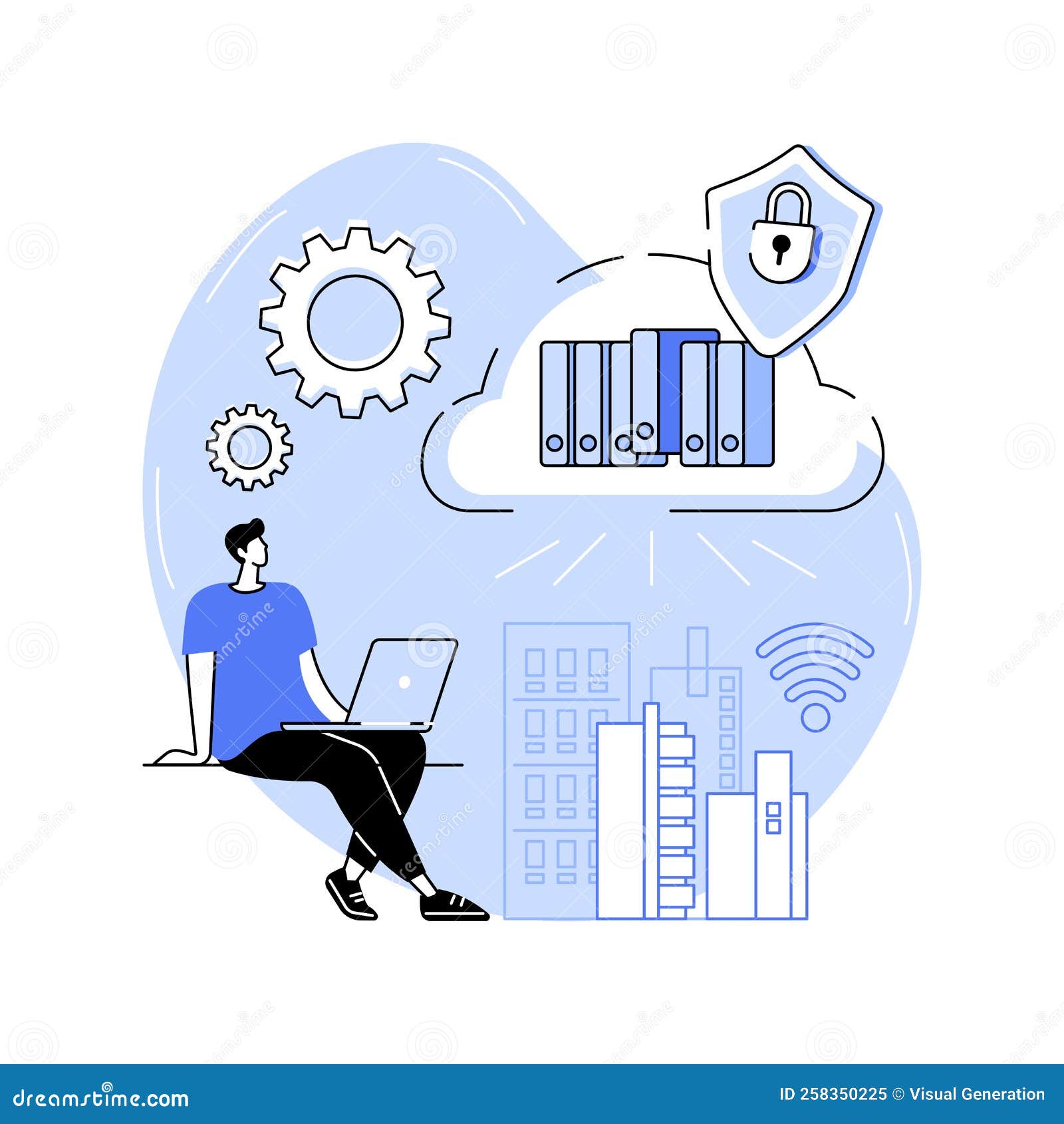 Secure Boot Isolated Cartoon Vector Illustrations. Stock Vector ...