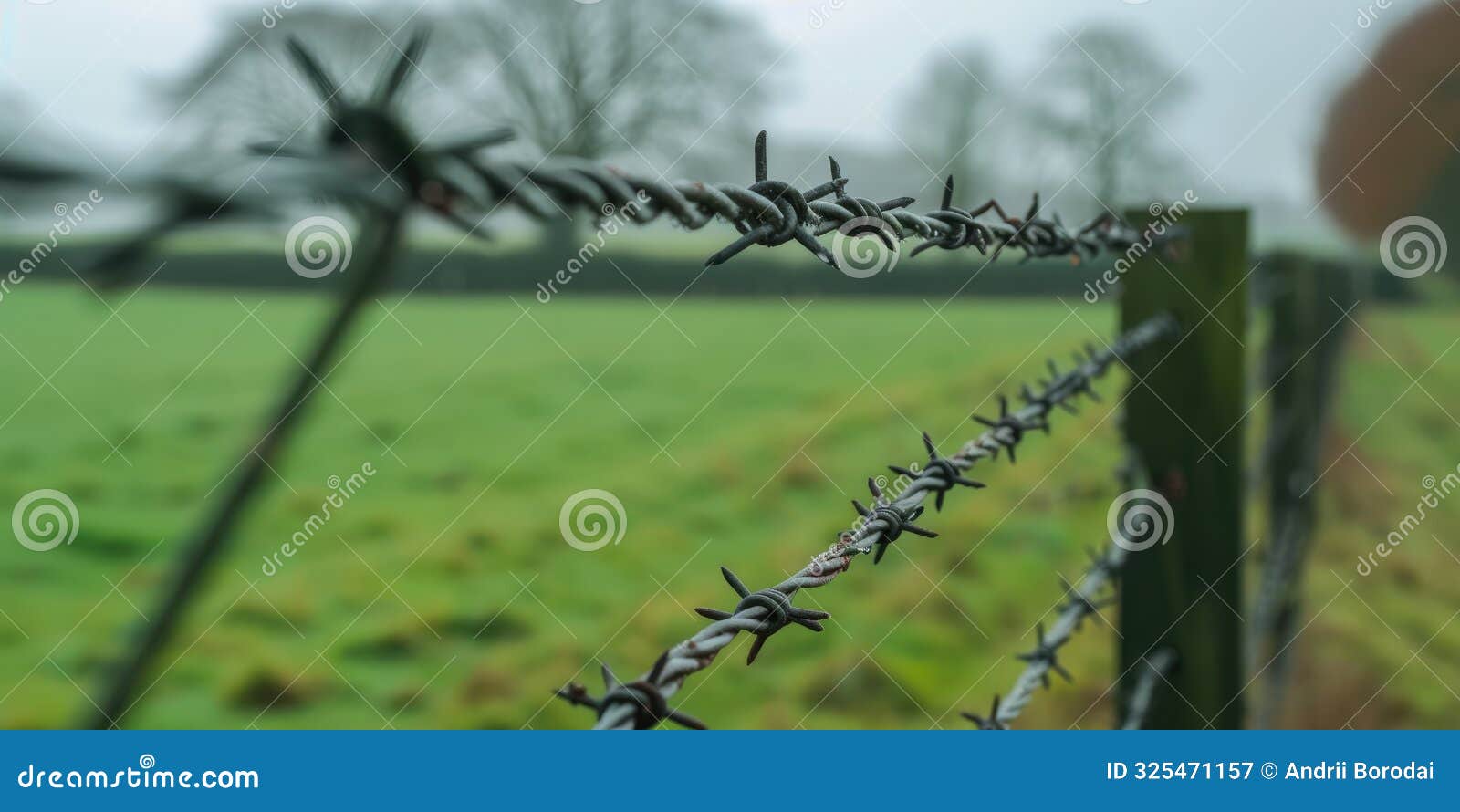 Secure Border: Close-up of Military Base Fence. Stock Illustration ...
