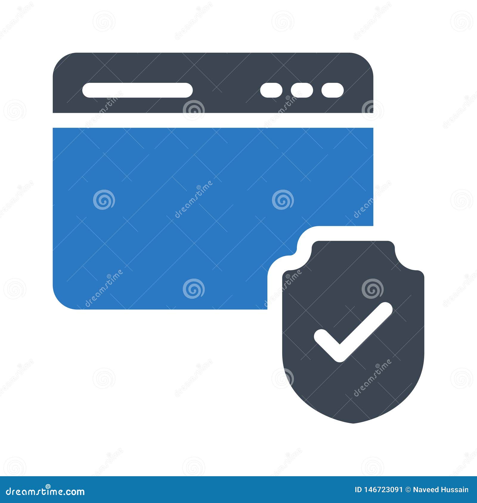 Secure Browser Glyph Flat Vector Icon Stock Vector - Illustration of ...