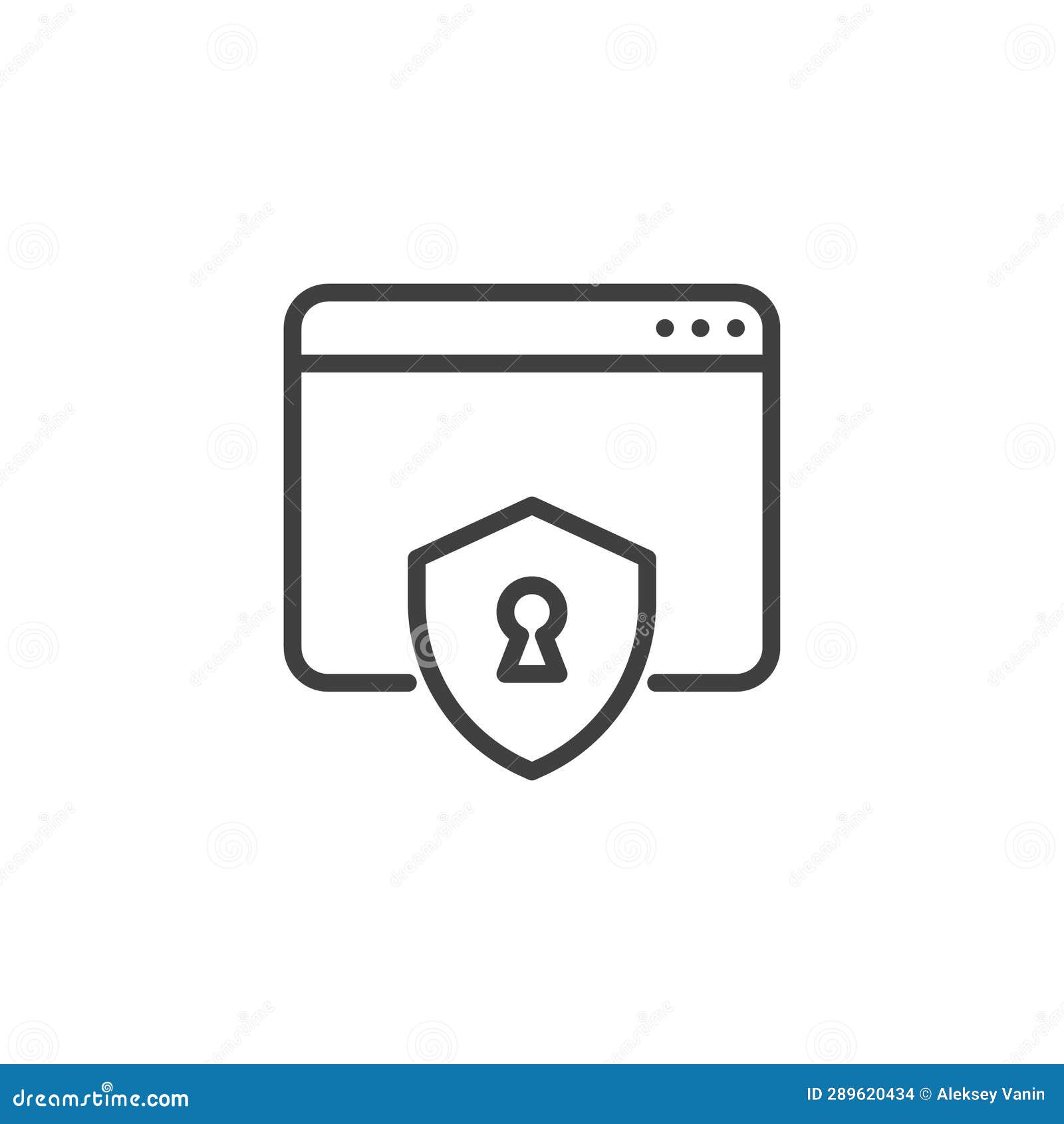 Secure Browser line icon stock illustration. Illustration of pixel ...