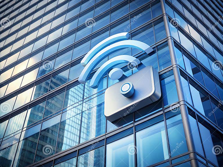 Secure Building Access System with Biometric Authentication Generative AI Stock Illustration ...