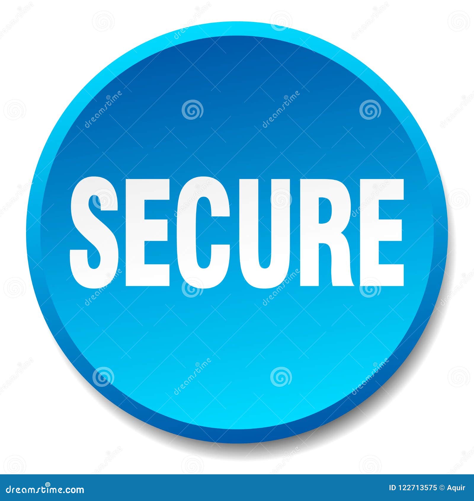 Secure button stock vector. Illustration of icon, graphic - 122713575