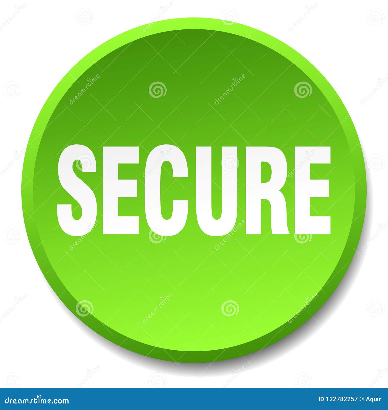Secure button stock vector. Illustration of icon, push - 122782257