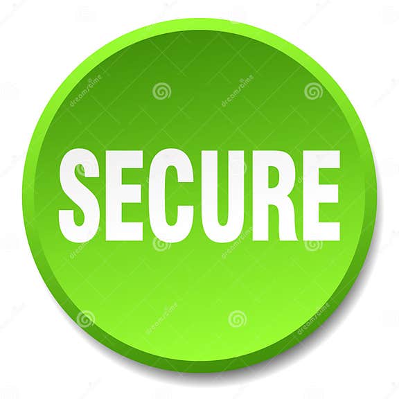 Secure button stock vector. Illustration of icon, push - 122782257