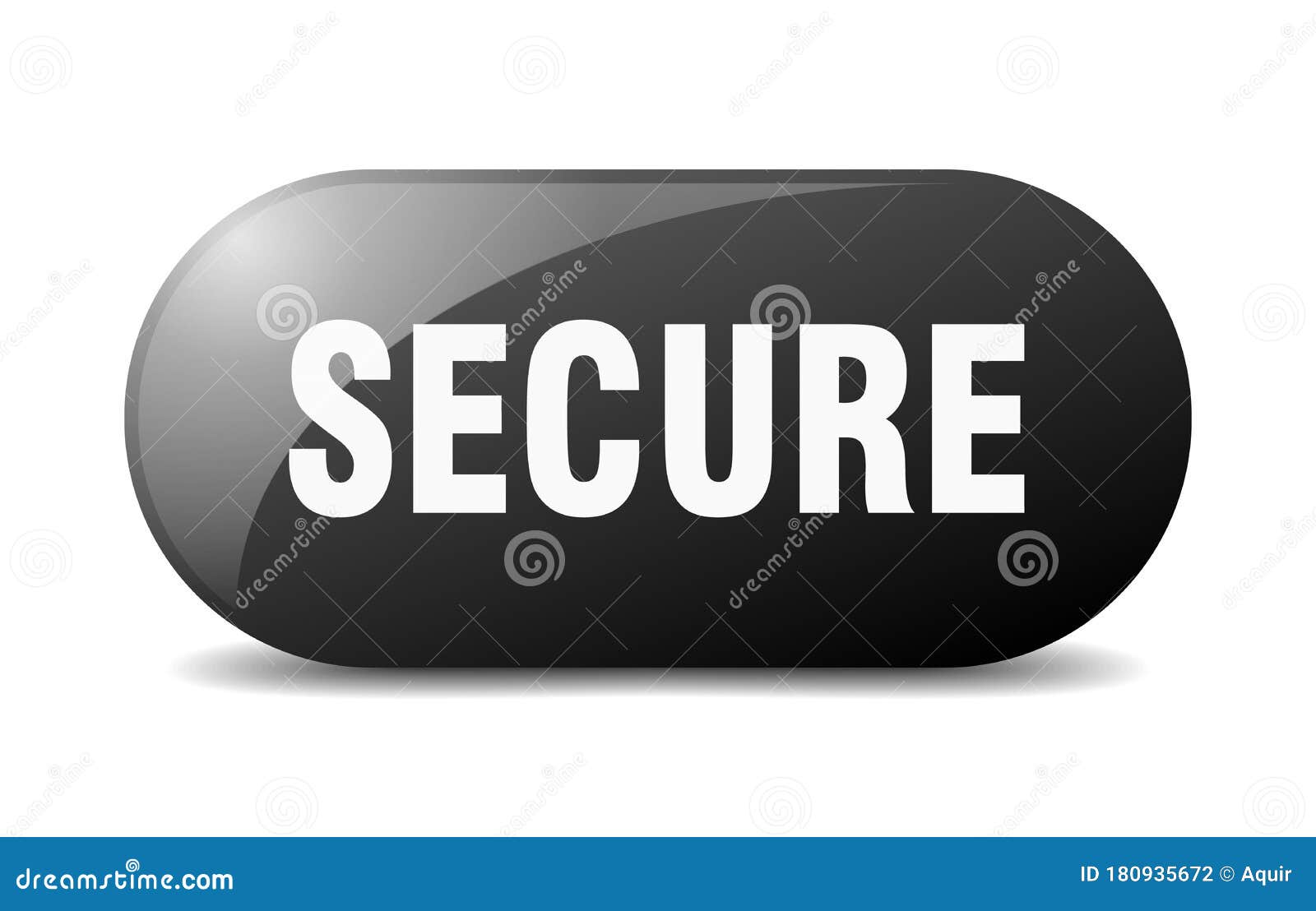 Secure Button. Secure Sign. Key. Push Button Stock Vector ...