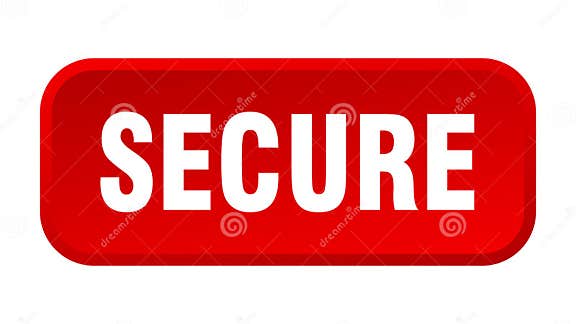 Secure Button. Secure Square 3d Push Button Stock Vector - Illustration ...