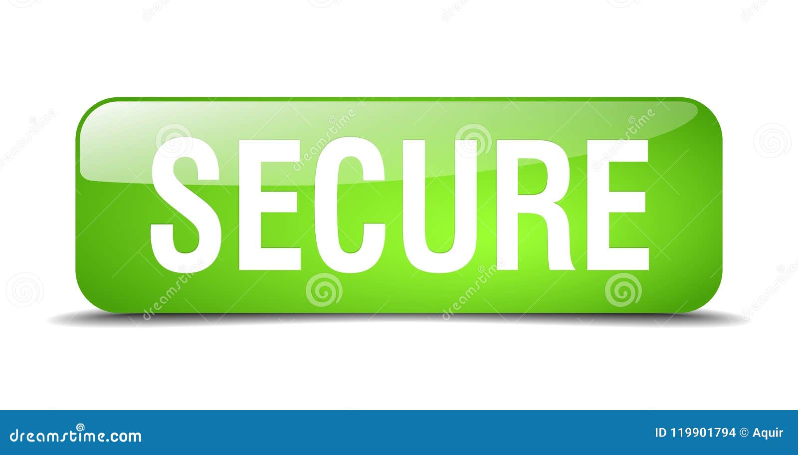 Secure button stock vector. Illustration of template - 119901794