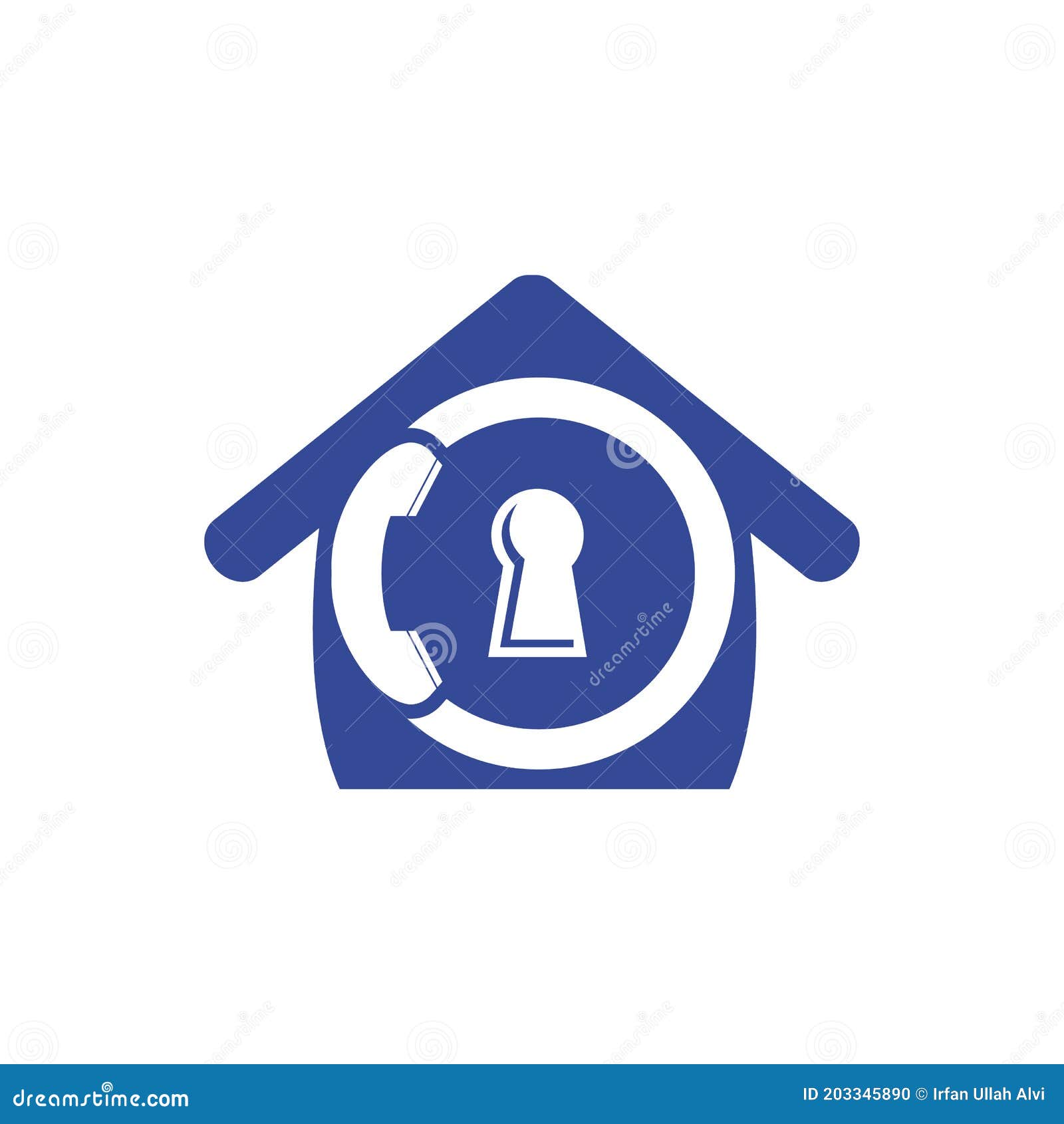 Secure Call Icon Logo Design. Stock Vector - Illustration of message ...