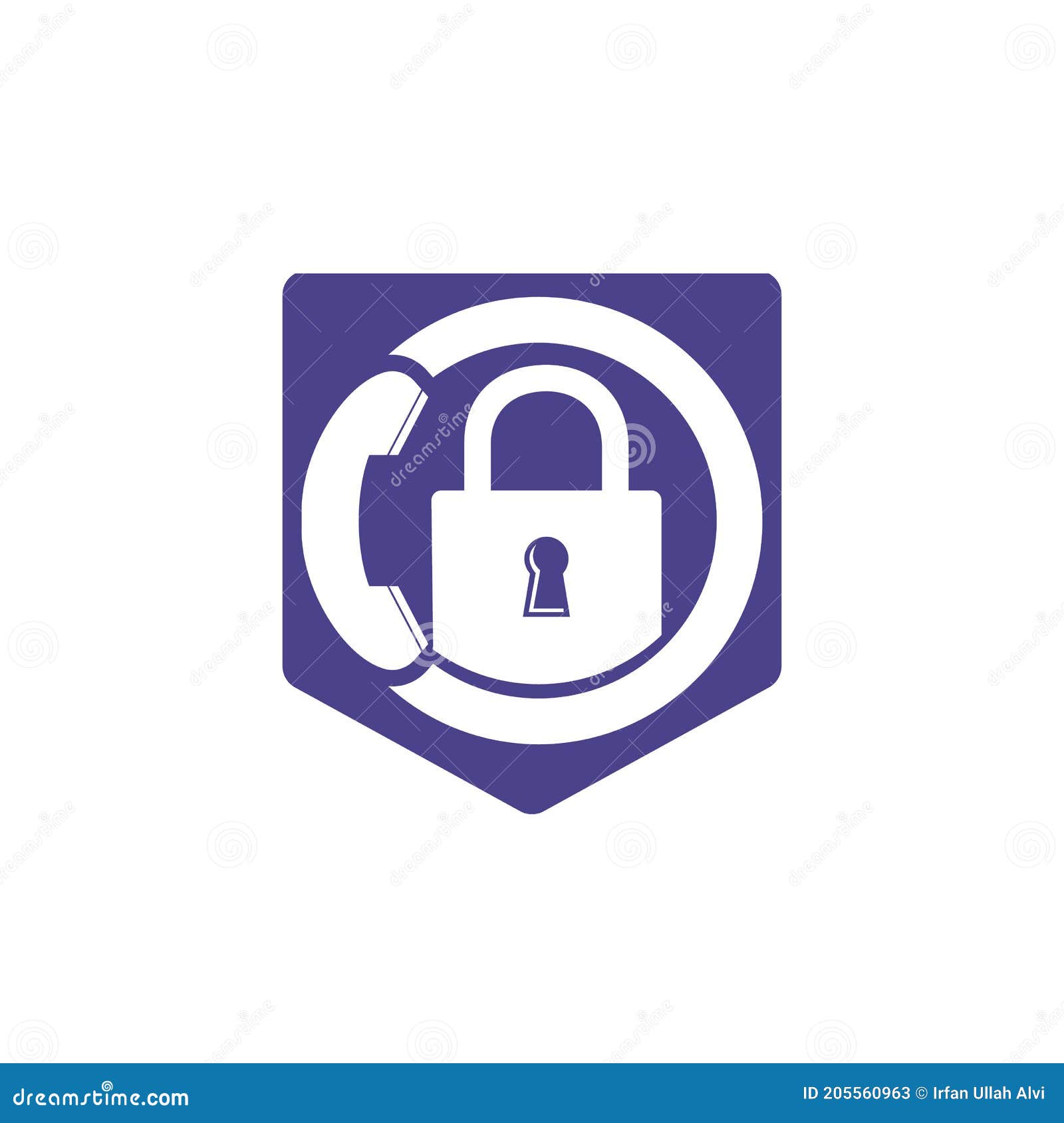 Secure Call Icon Logo Design. Stock Vector - Illustration of chat ...
