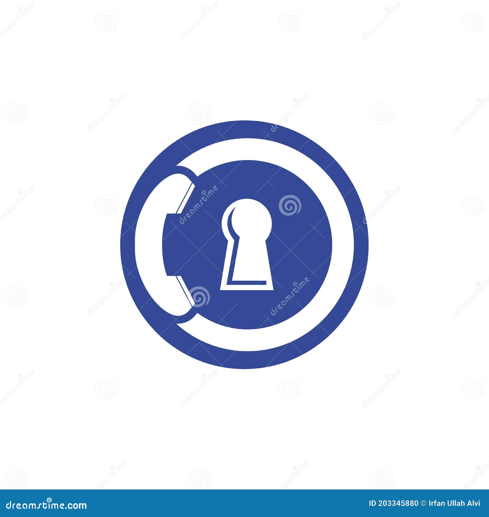 Secure Call Icon Logo Design. Stock Vector - Illustration of digital ...