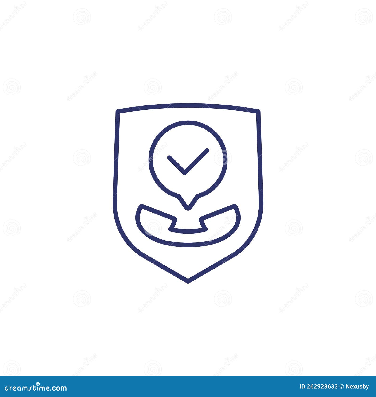Secure Call Line Icon for Apps and Web Stock Vector - Illustration of ...