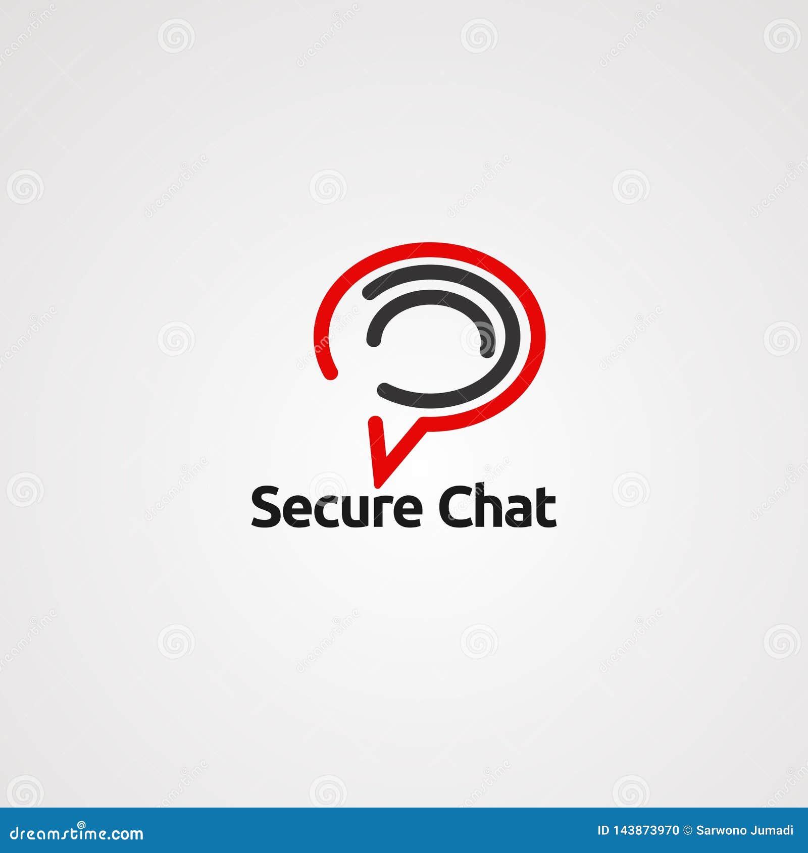 Secure Chat Logo Vector, Icon, Element, and Template Stock Vector ...