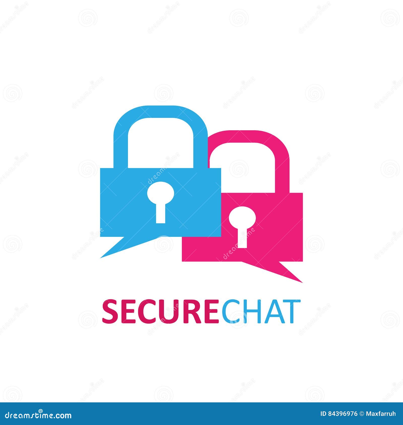 Secure chat sign stock illustration. Illustration of bubble - 84396976