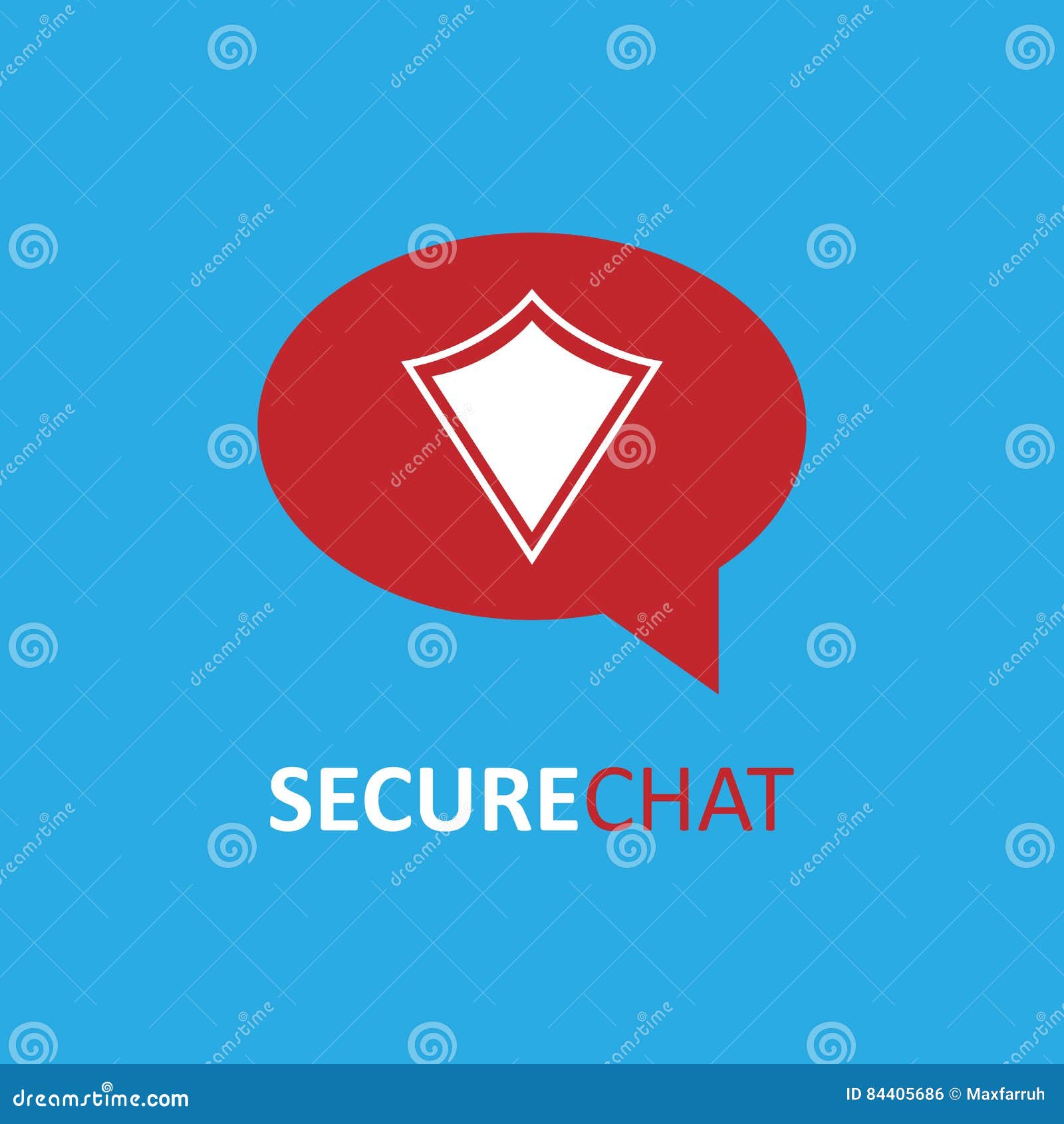 Secure chat sign stock illustration. Illustration of phone - 84405686