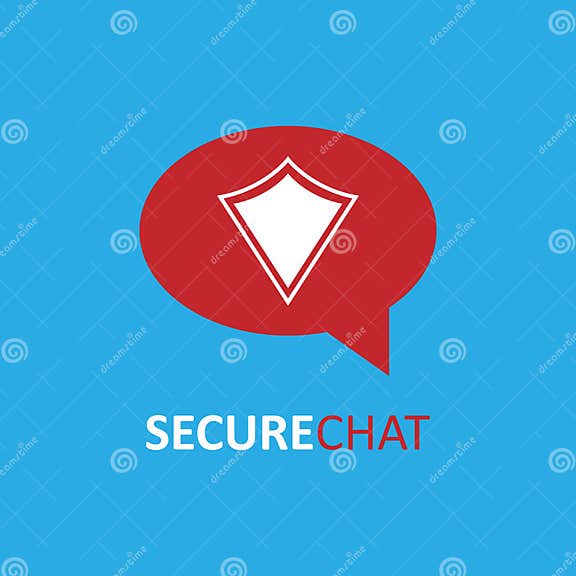 Secure chat sign stock illustration. Illustration of phone - 84405686