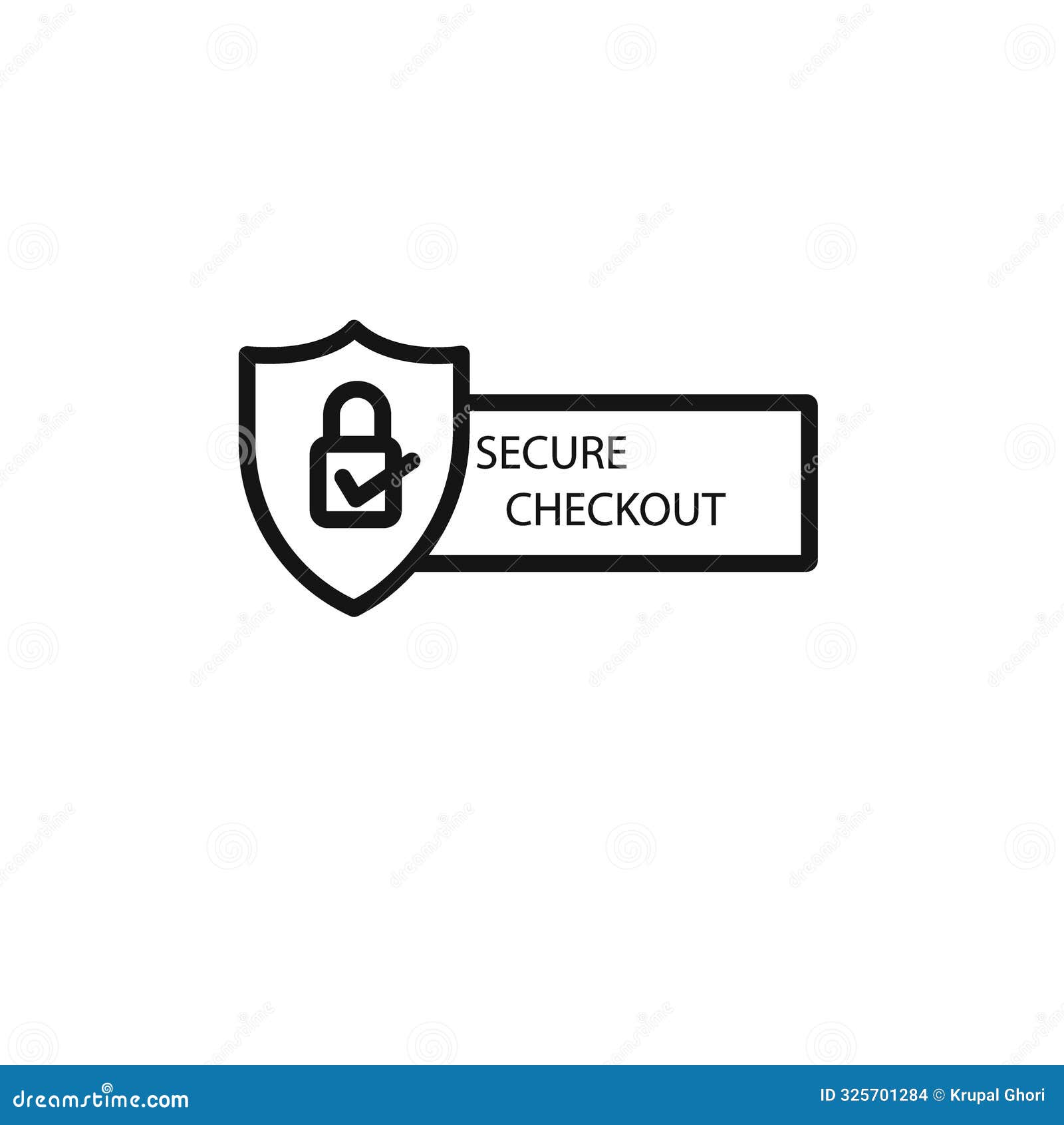 Secure Checkout Icon Vector Set Collection for Web Stock Illustration ...