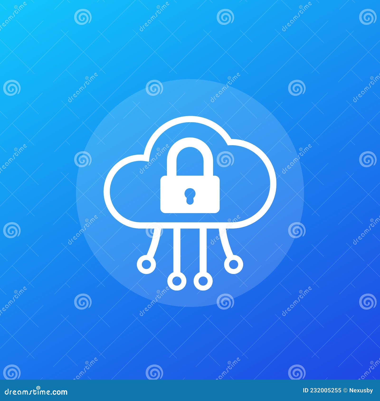Secure Cloud Access Icon for Web, Vector Stock Vector - Illustration of ...