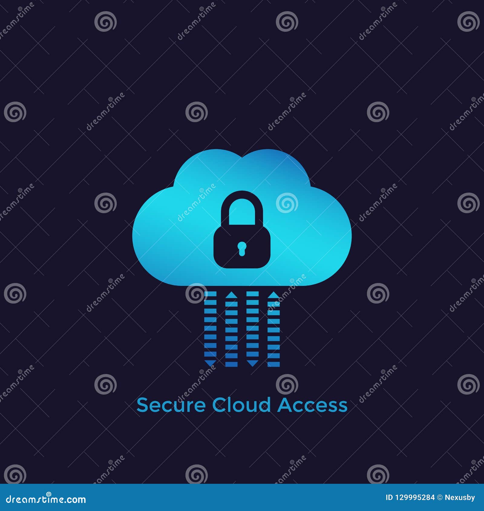 Secure Cloud Access, Protected Hosting Vector Icon Stock Vector ...