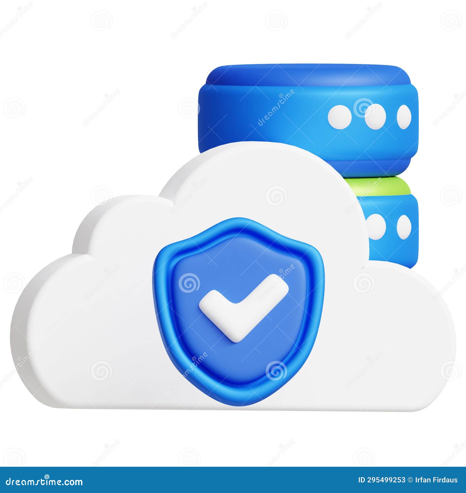 Secure Cloud Computing 3D Icon Stock Illustration - Illustration of ...