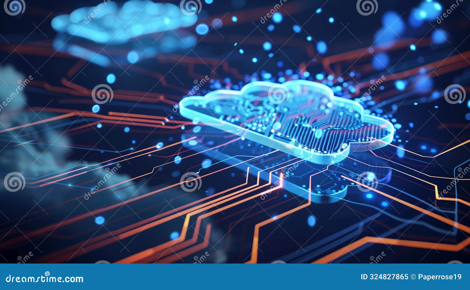 Secure Cloud Computing On Digital Circuit Pattern Stock Image Image Of Online Secure 324827865