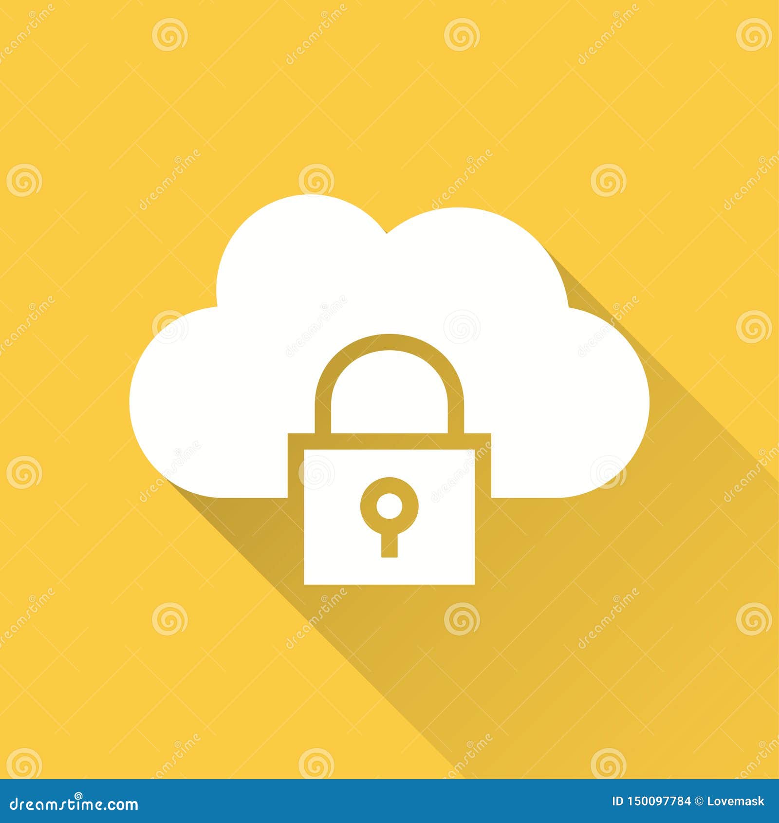 Secure Cloud Service - Vector Icon for Graphic and Web Design. Stock ...