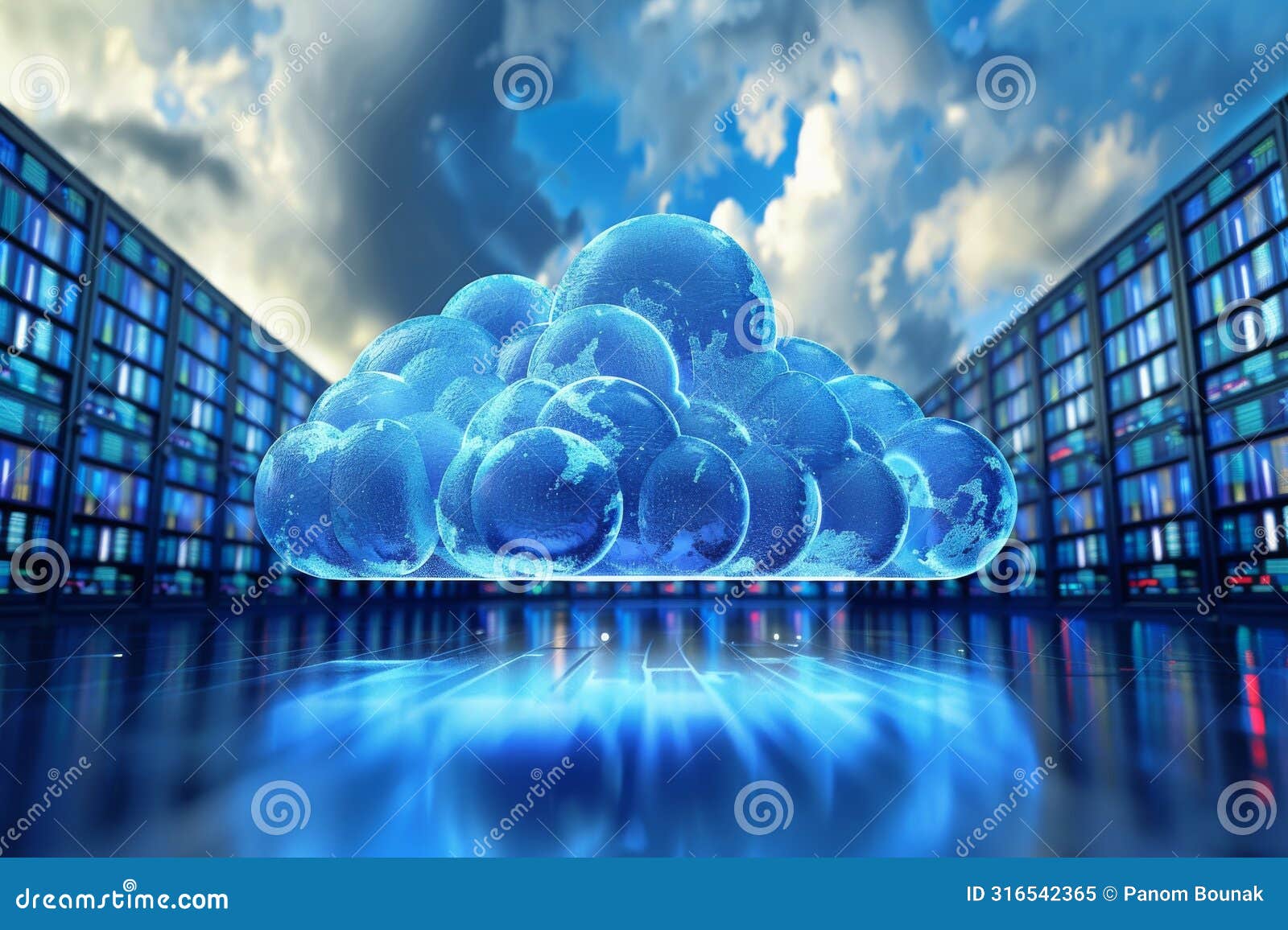 Secure Cloud Storage Facilities Fortresses of Digital Data Representing ...