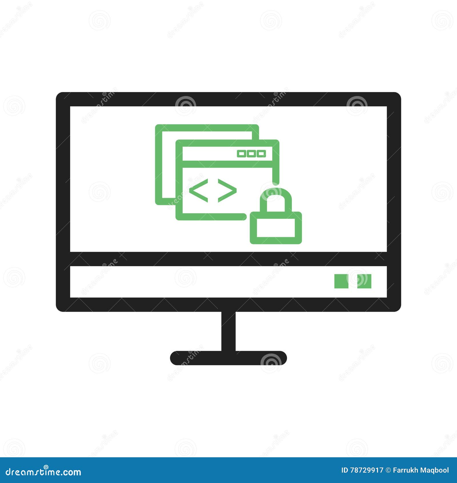 Secure Code stock vector. Illustration of virus, security - 78729917