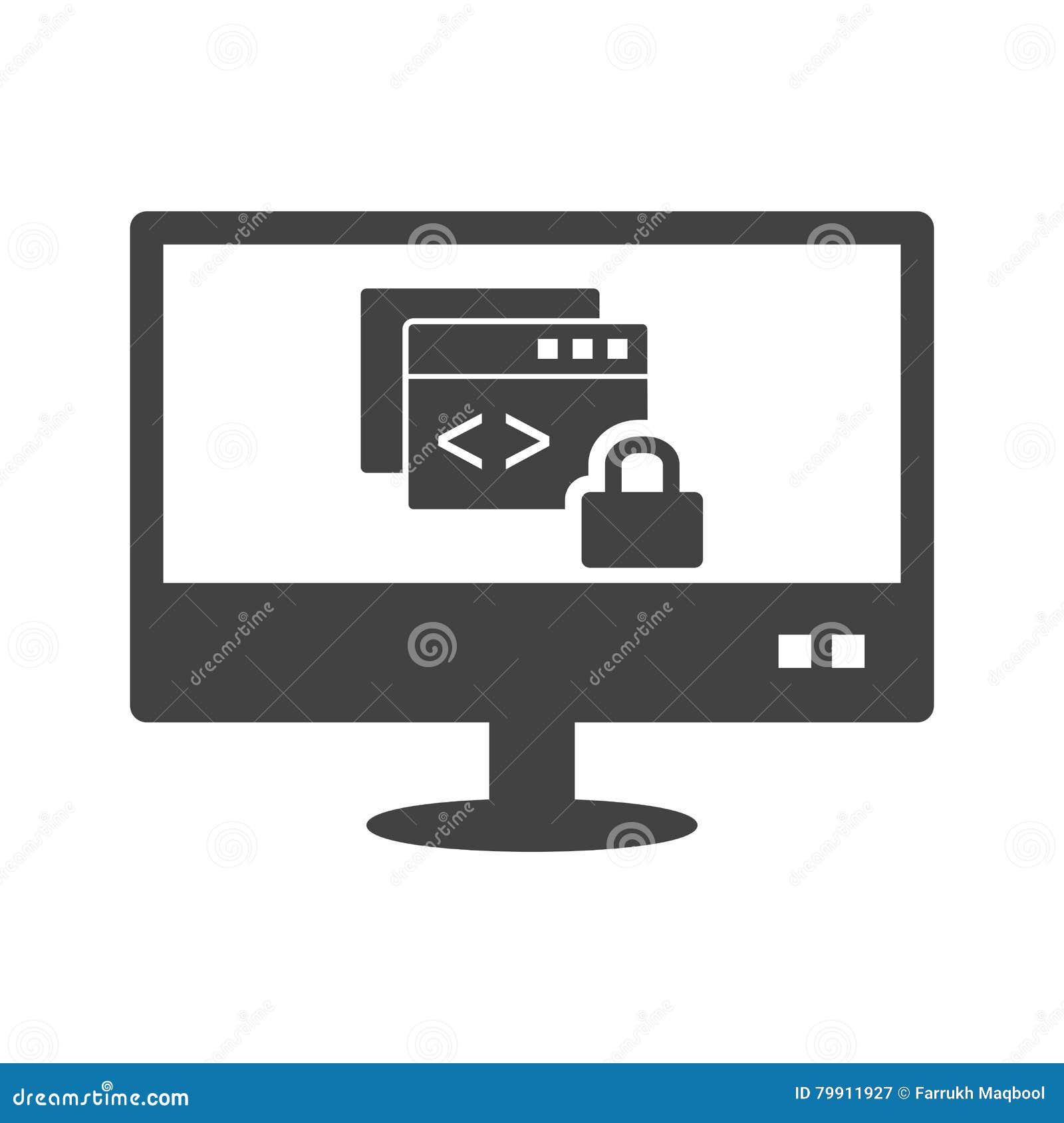 Secure Code stock vector. Illustration of technology - 79911927