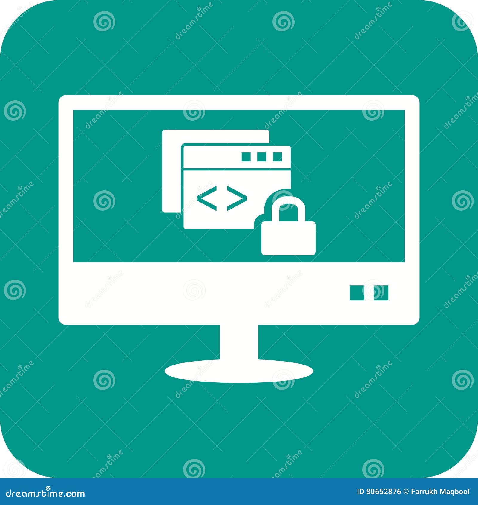 Secure Code stock vector. Illustration of password, icon - 80652876