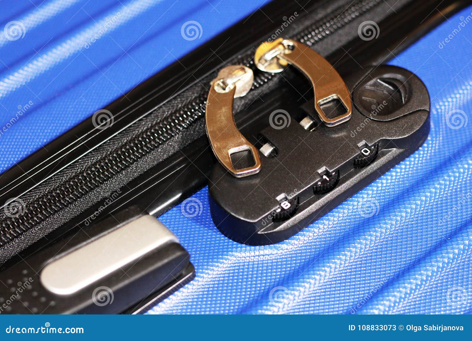 Secure code for travel bag stock image. Image of knapsack - 108833073