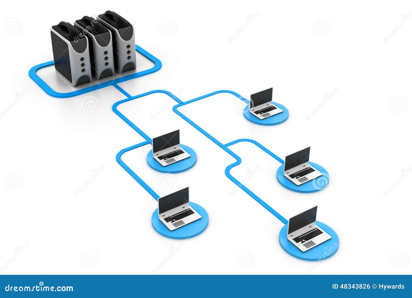 Secure computer network stock illustration. Illustration of connection ...