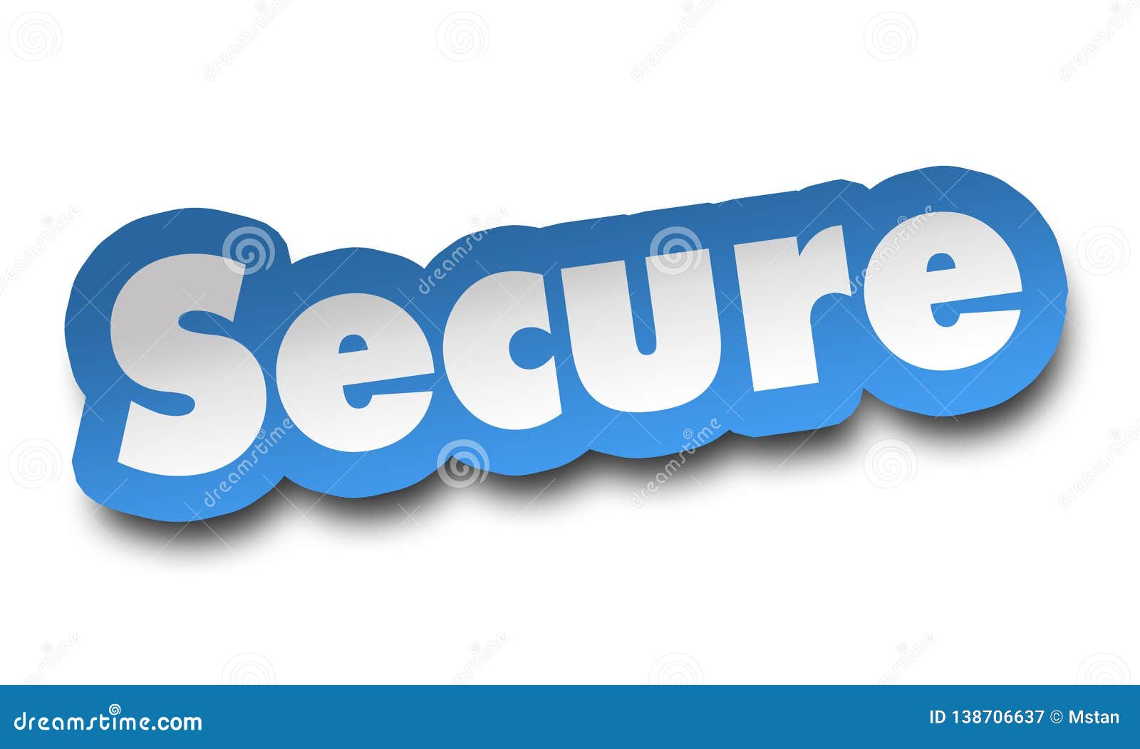 Secure Concept 3d Illustration Isolated Stock Illustration ...