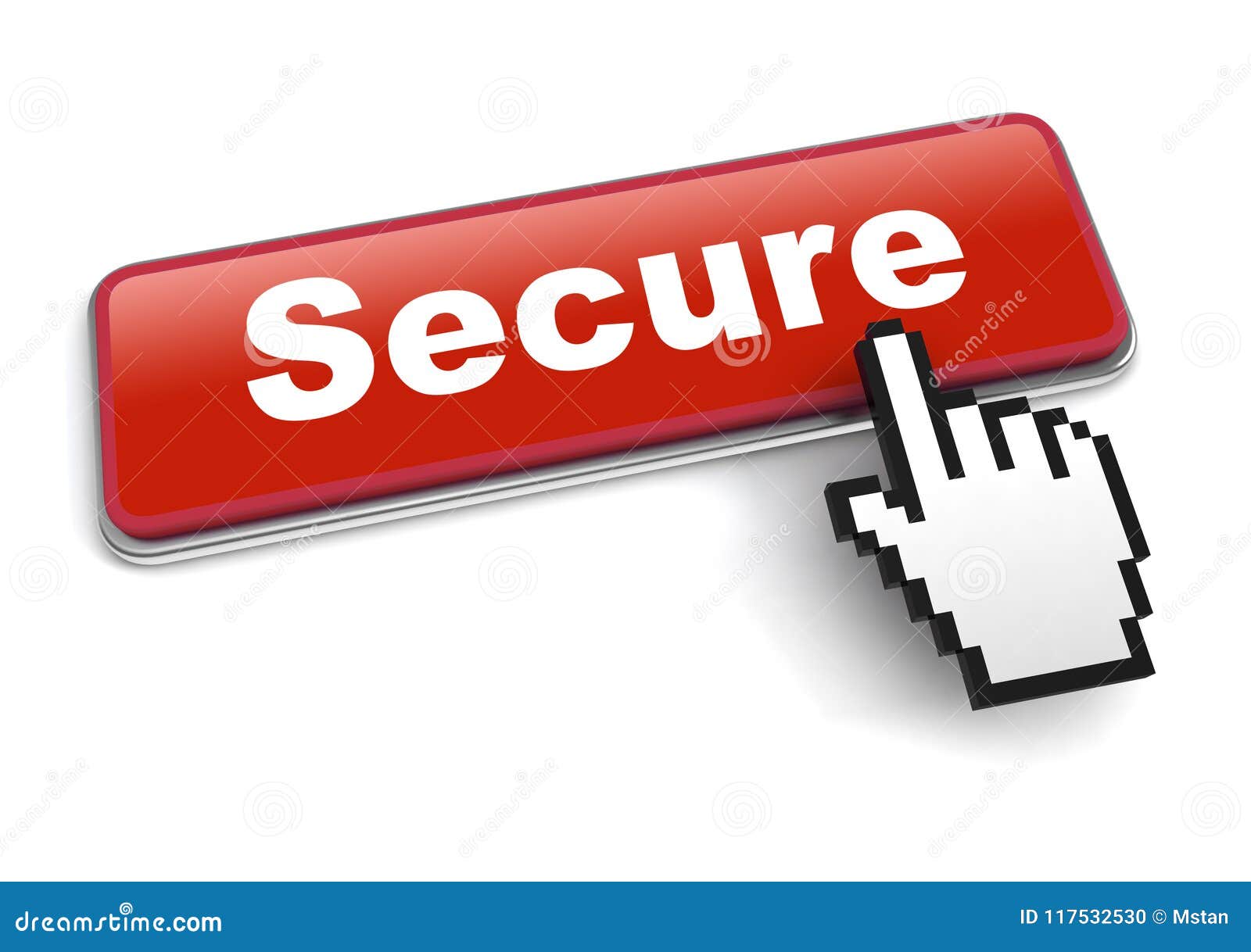 Secure Concept 3d Illustration Isolated Stock Illustration ...
