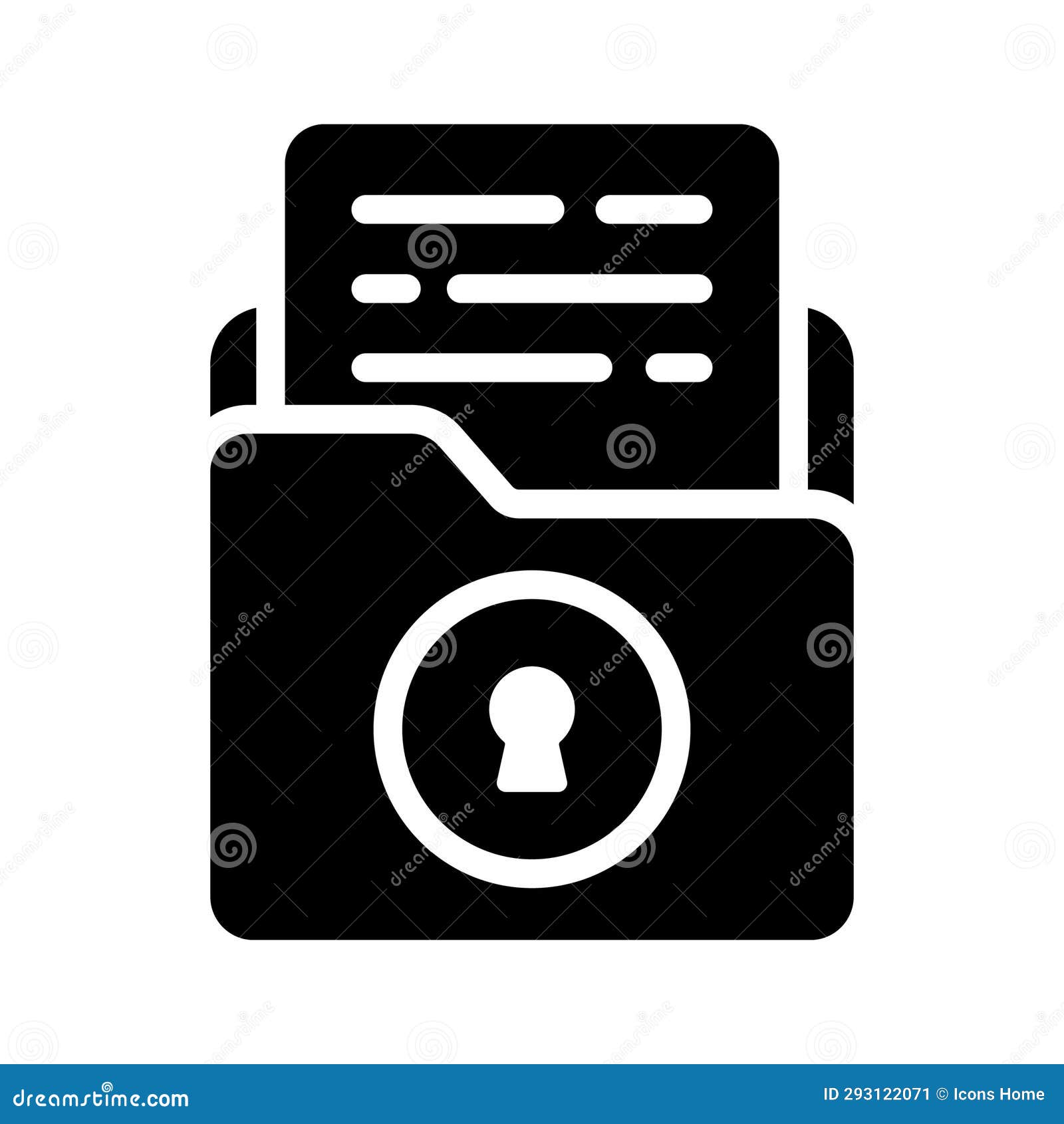 Secure Confidential Documents Pile With Locked Access Vector Flat ...