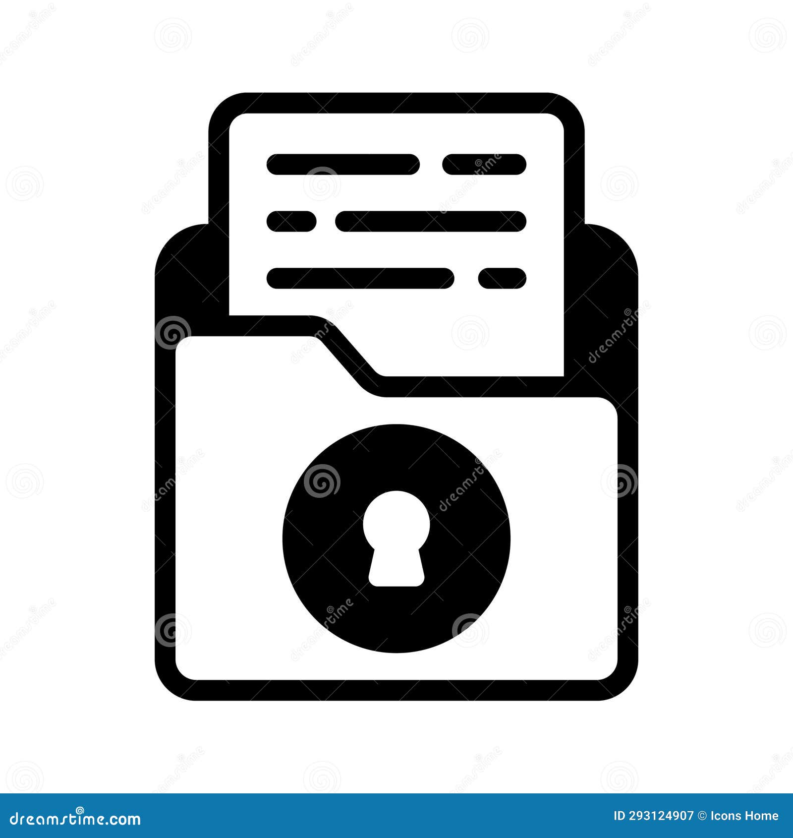 Secure Confidential Documents Pile With Locked Access Vector Flat ...