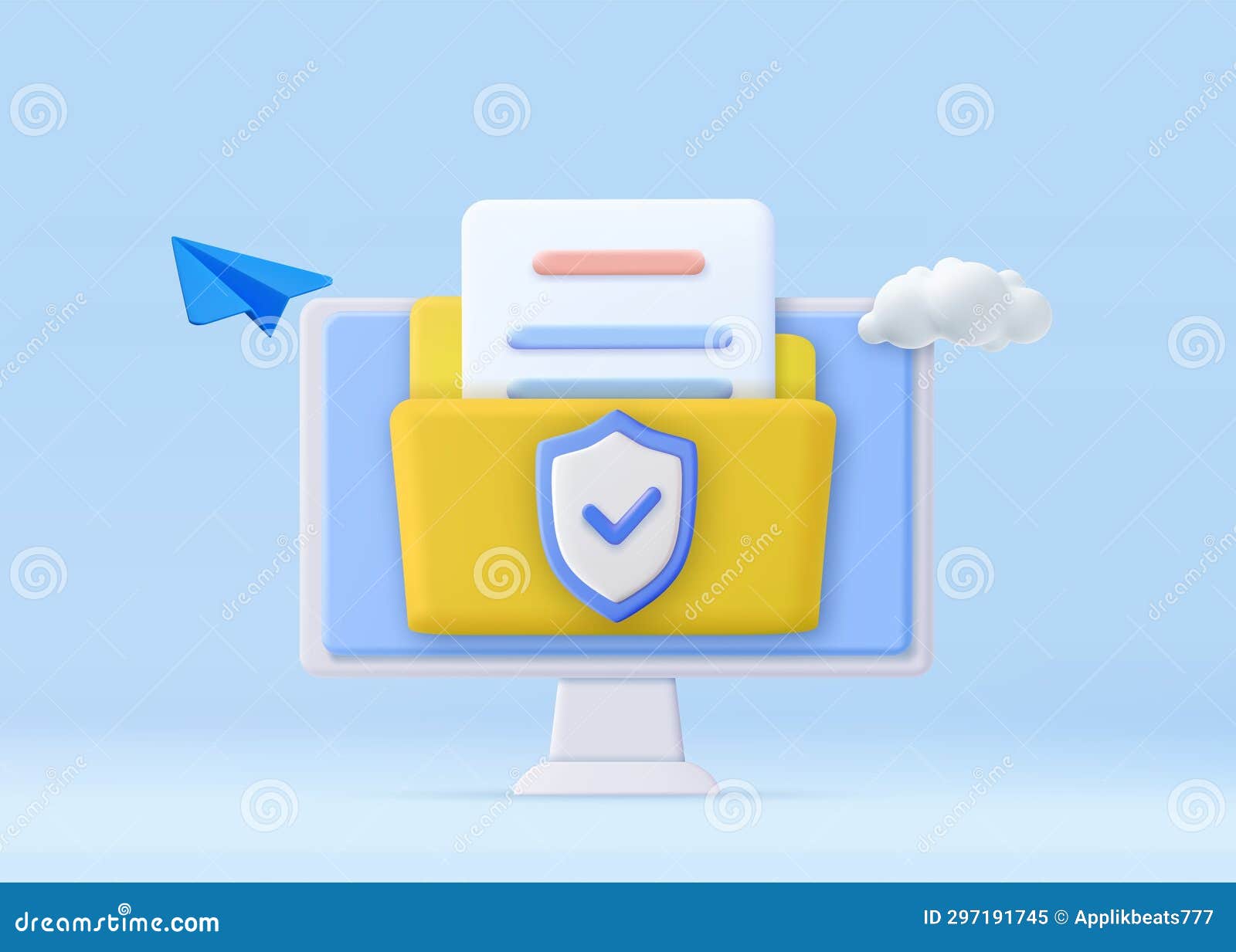 Secure Confidential Files Folder Stock Illustration - Illustration of ...